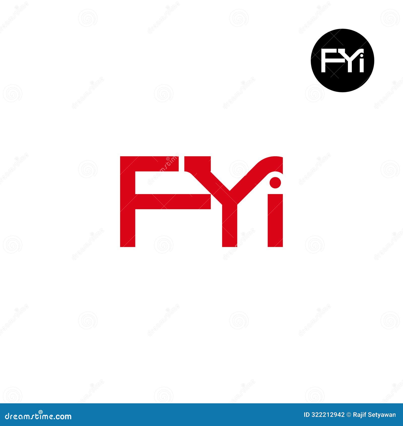 FYI Logo Letter Monogram Design Stock Vector - Illustration of ...
