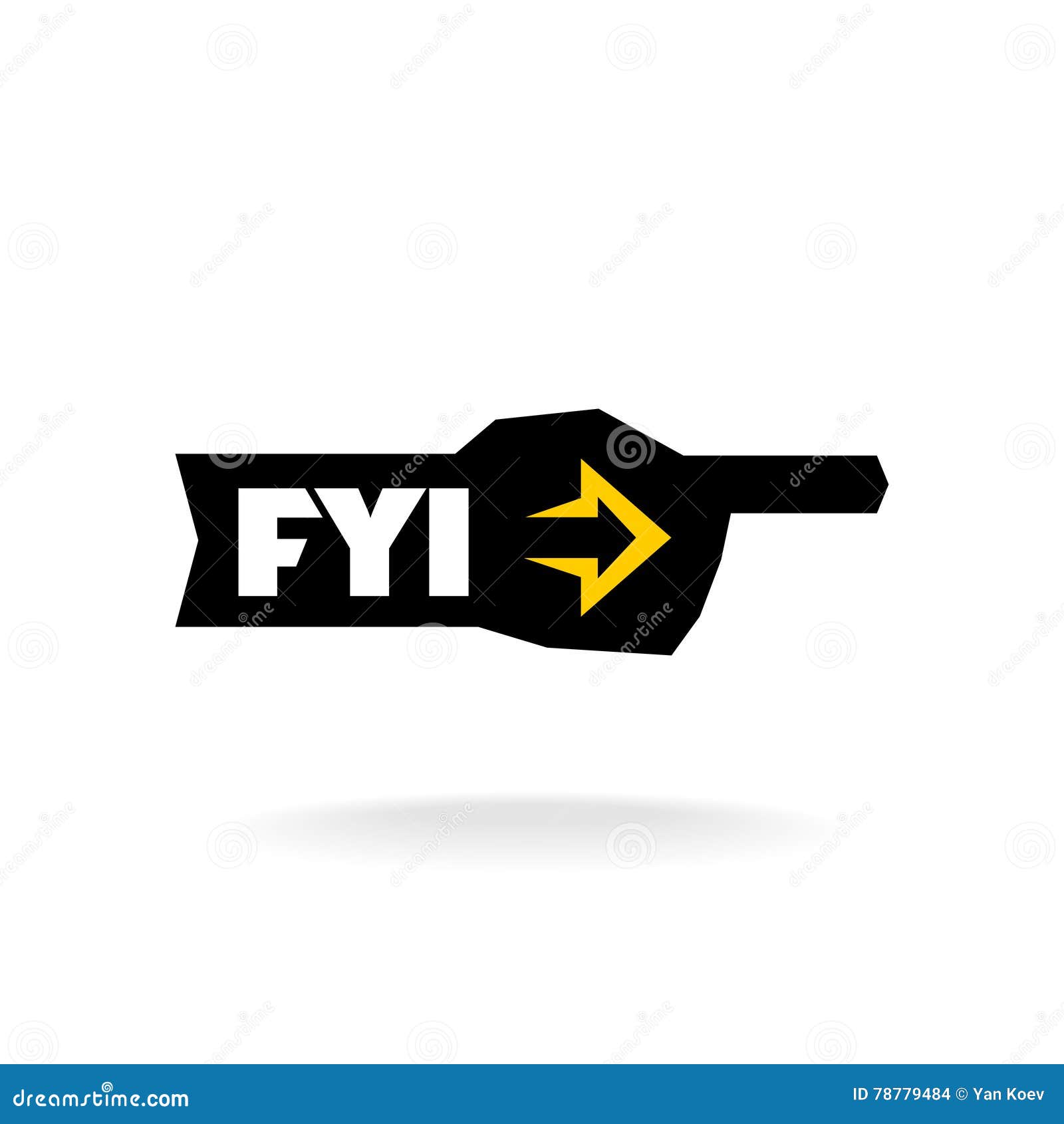 FYI Sign. Information Pointer Logo. Stock Vector - Illustration of ...