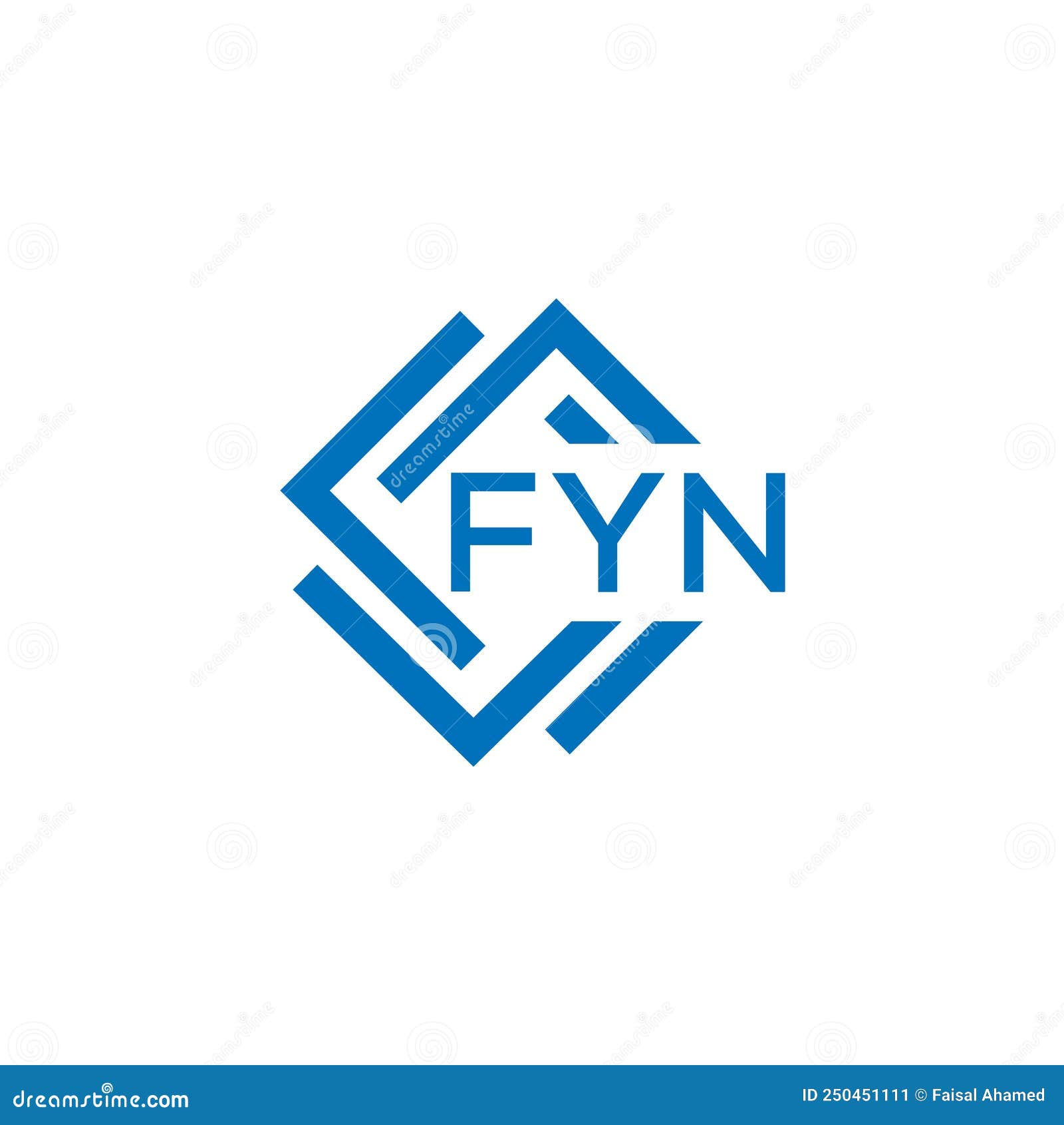 FYN Letter Logo Design on White Background. FYN Creative Circle Letter ...