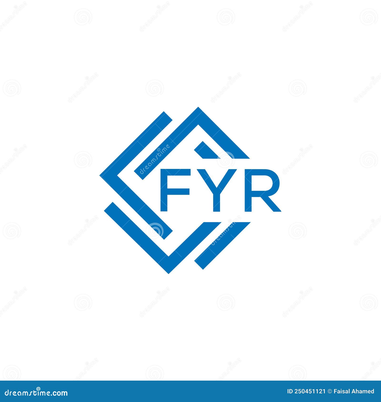 FYR Letter Logo Design on White Background. FYR Creative Circle Letter ...
