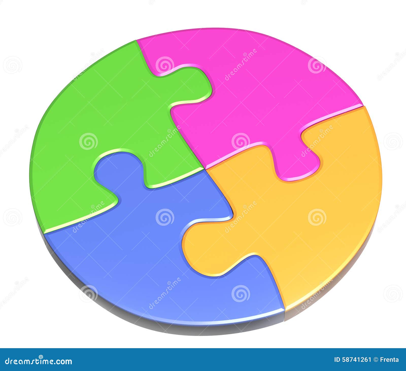 Fyra delar pussel stock illustrationer. Illustration av fyra - 58741261