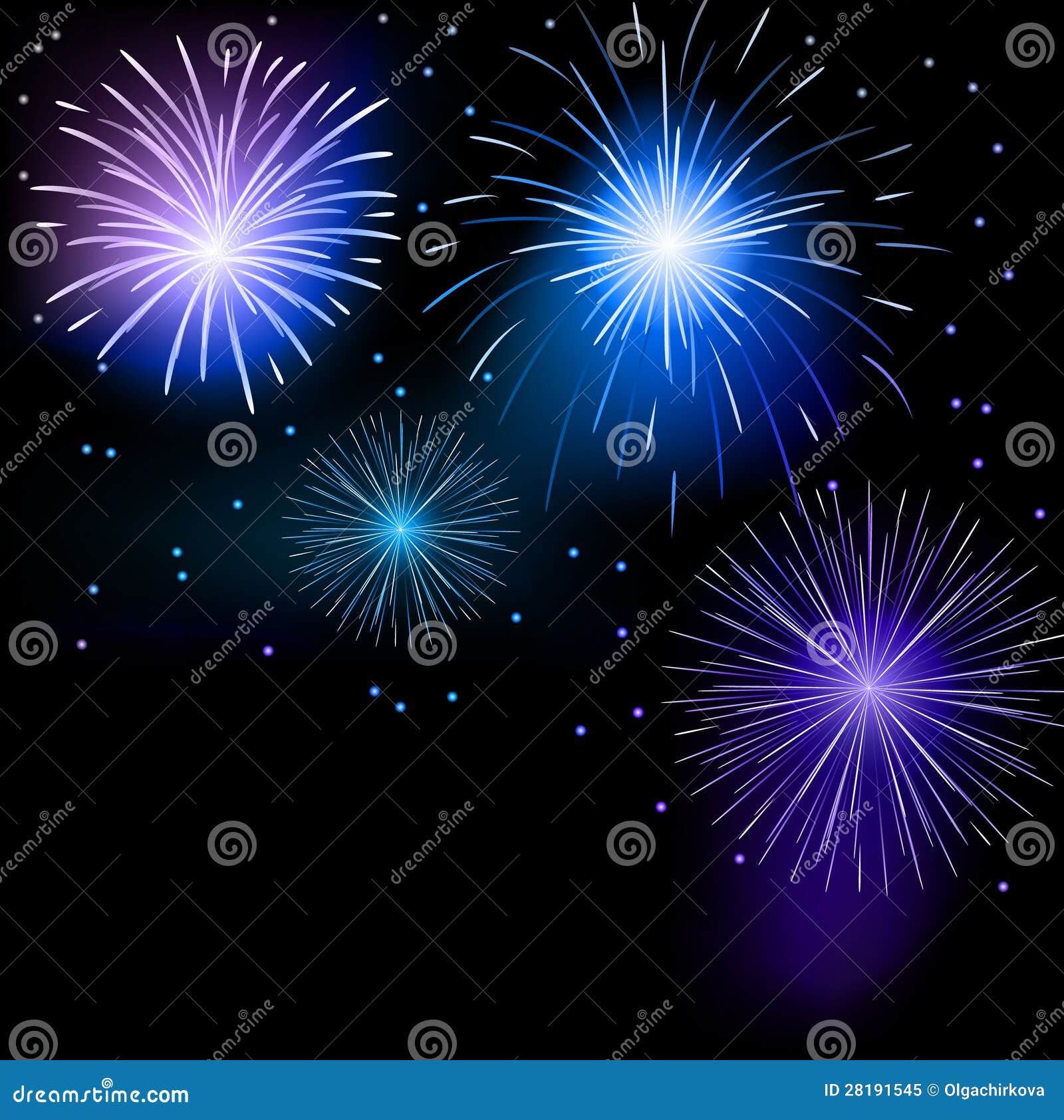 Fyrverkeri vektor illustrationer. Illustration av festligt - 28191545