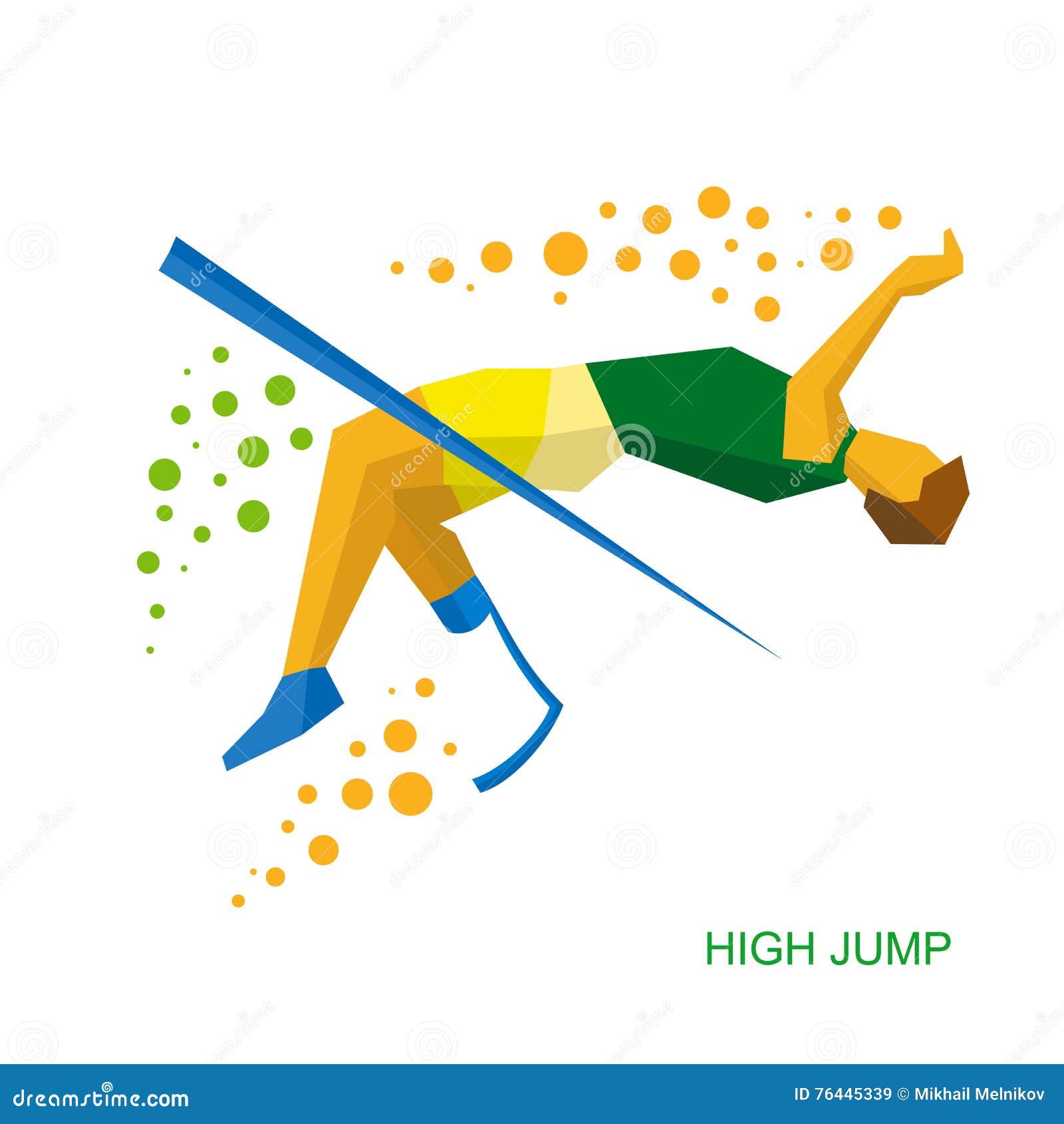 Fysisch Gehandicapte Springende Atleet Vector Illustratie ...