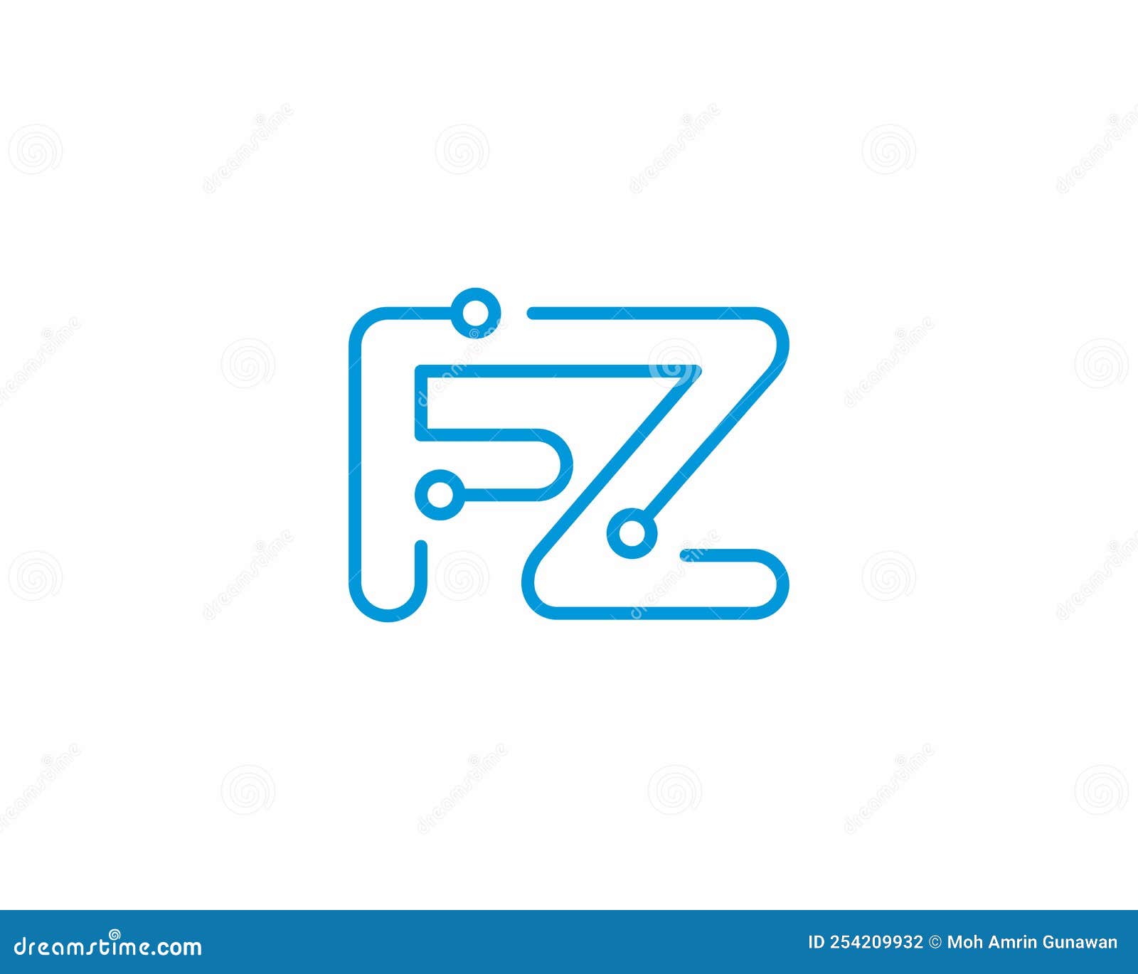 FZ Letters, Electronic Circuit, Technology Logo Design Vector 001 Stock ...