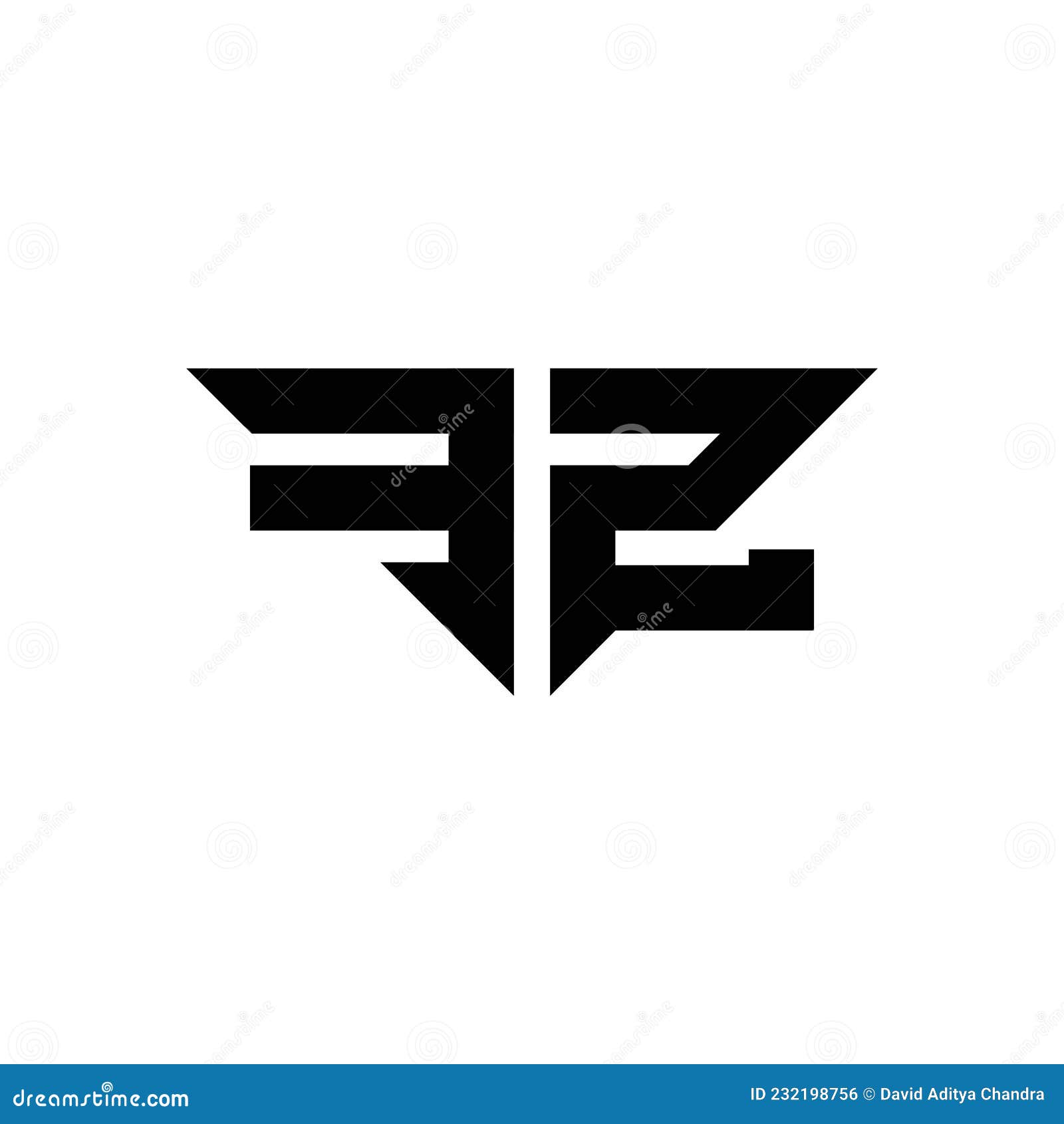 FZ Logo Monogram Design Template Stock Vector - Illustration of elegant ...