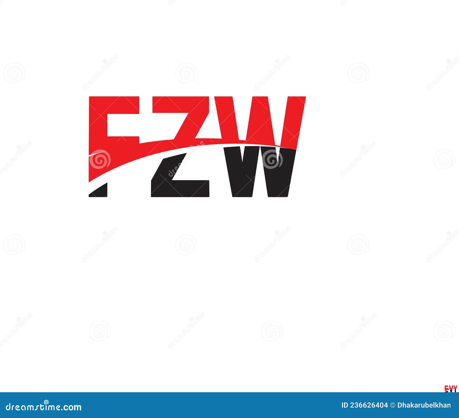 FZW Letter Initial Logo Design Vector Illustration Stock Vector ...