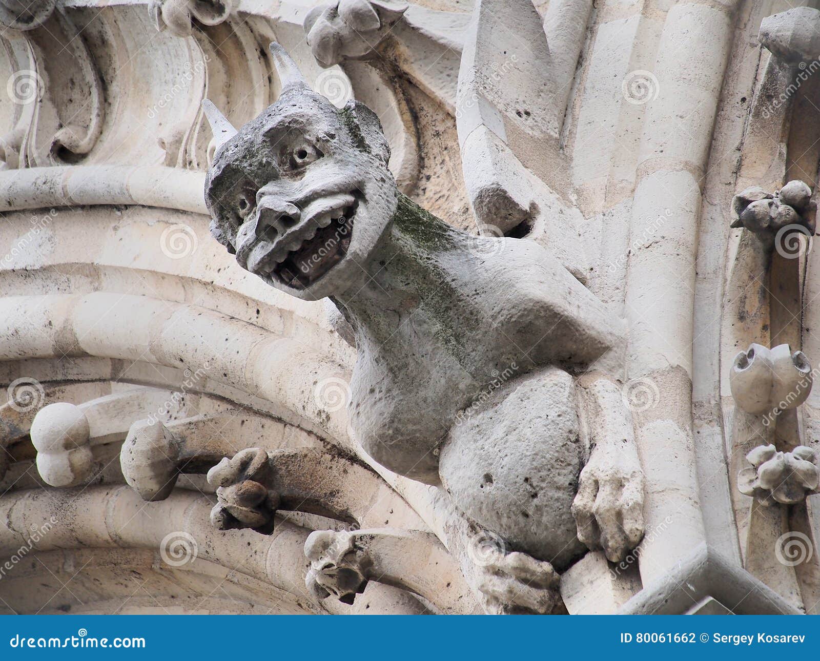 Gárgula E Quimera De Notre Dame Cathedral, Paris Foto de Stock - Imagem ...
