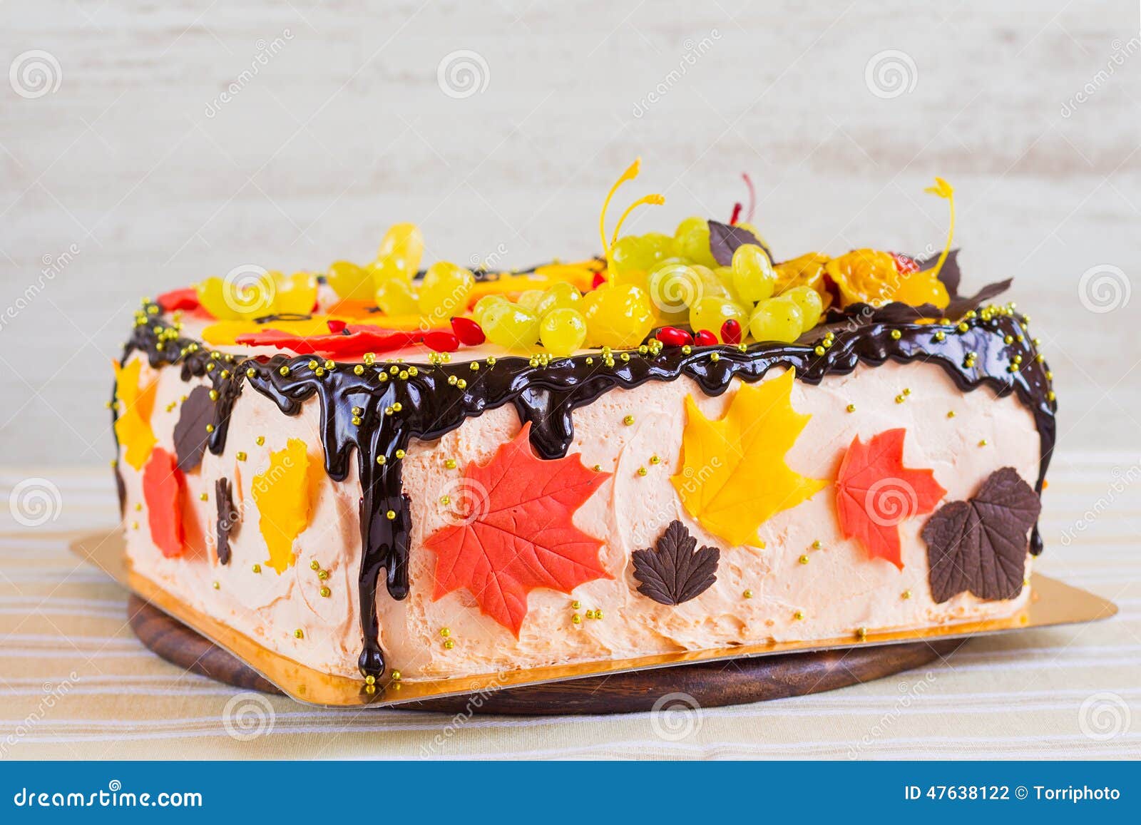 Gâteau d'automne photo stock. Image du célébrez, brun - 47638122