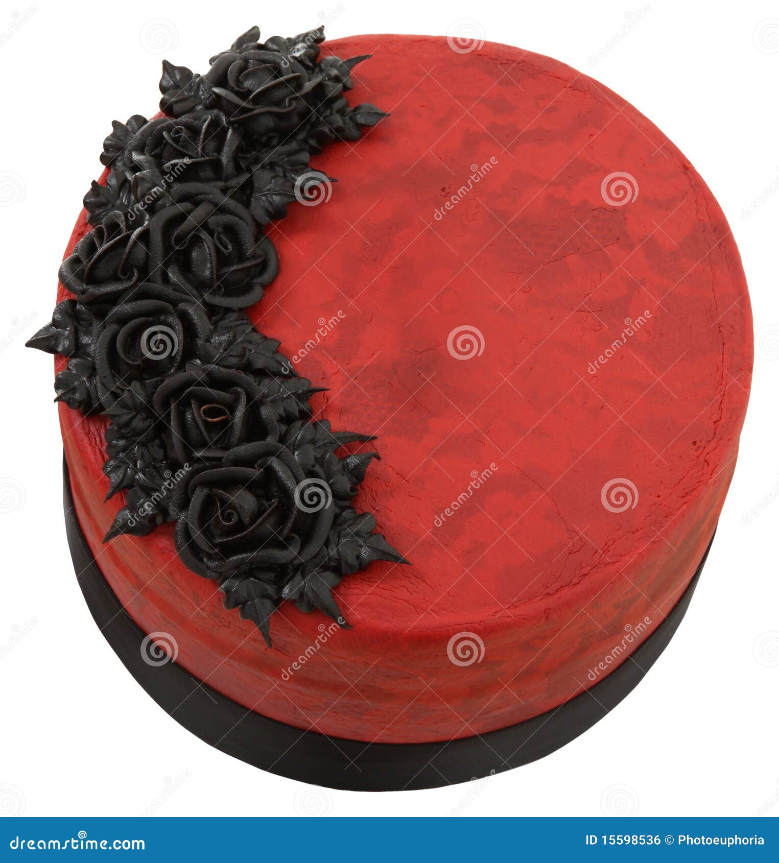 Gâteau Rouge De Goth De Velours Photo stock - Image du conception ...