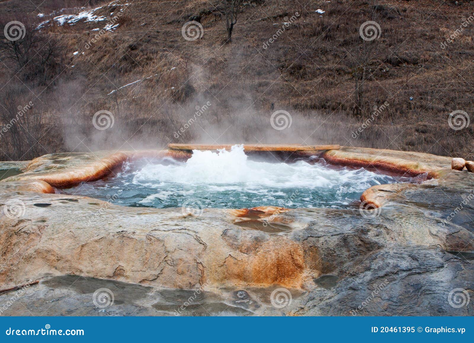 Géiser del volcán imagen de archivo. Imagen de anaranjado - 20461395