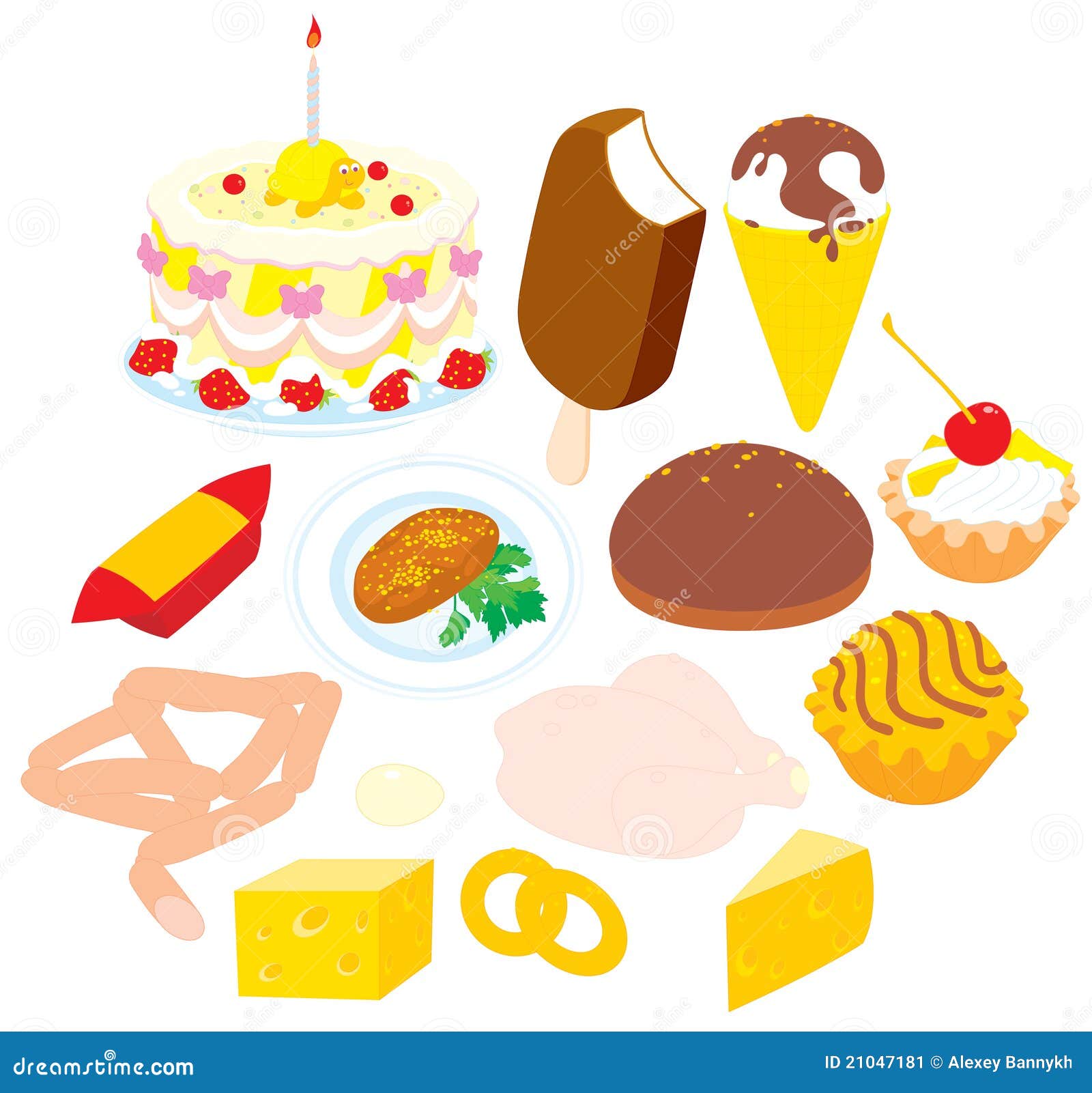 Gêneros alimentícios ilustração do vetor. Ilustração de pastelaria ...