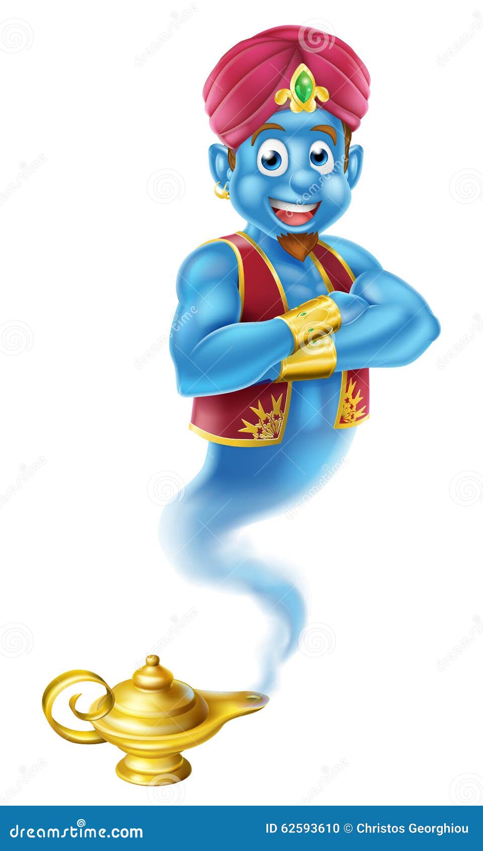 Gênios E Lâmpada Dos Desenhos Animados Ilustração do Vetor - Ilustração ...