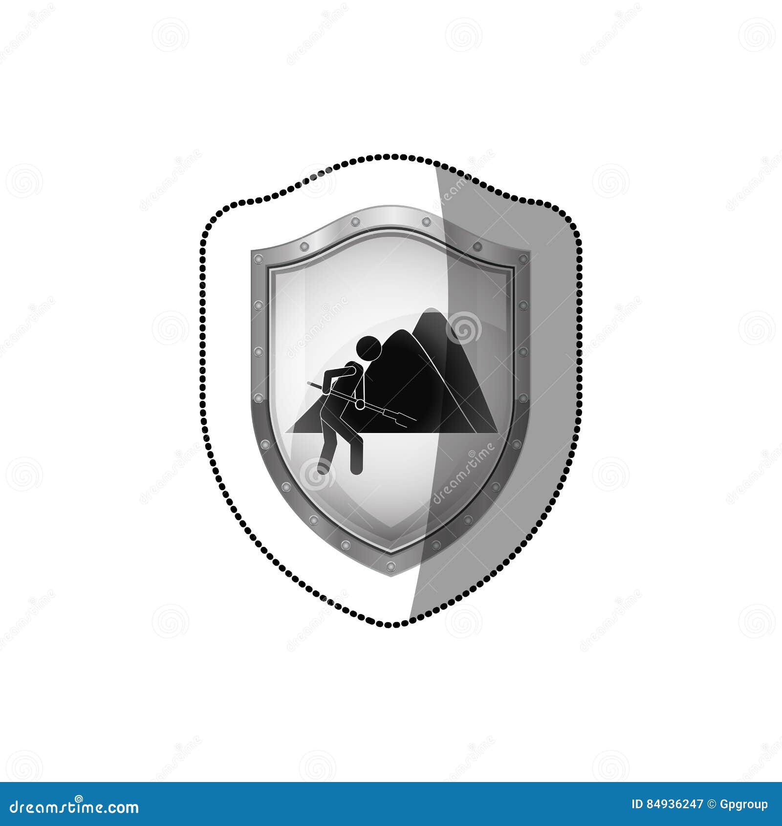 Górnika Pracownika Piktogram Ilustracja Wektor - Ilustracja złożonej z ...