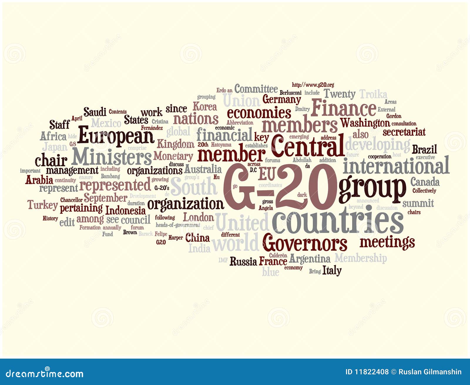 G-20 word cloud stock illustration. Illustration of financial - 11822408