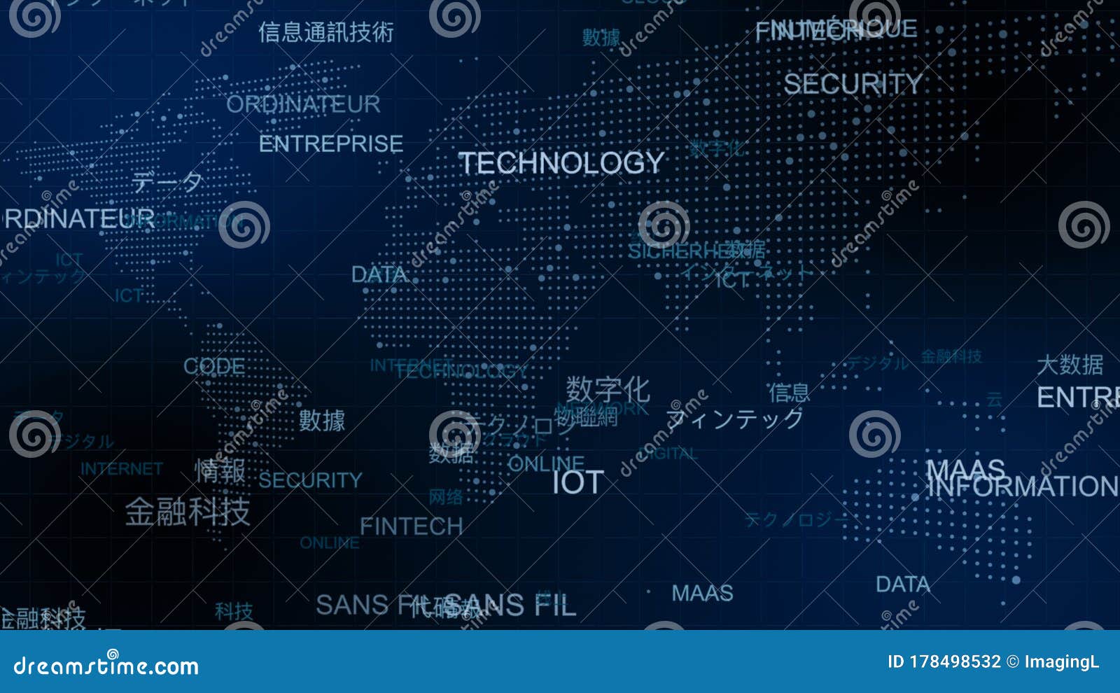 5G and AI Technology, Global Communication Network Concept. 3D ...