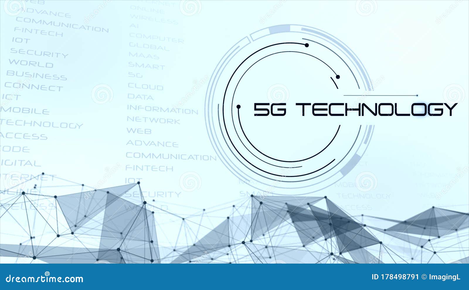5G and AI Technology, Global Communication Network Concept. 3D ...