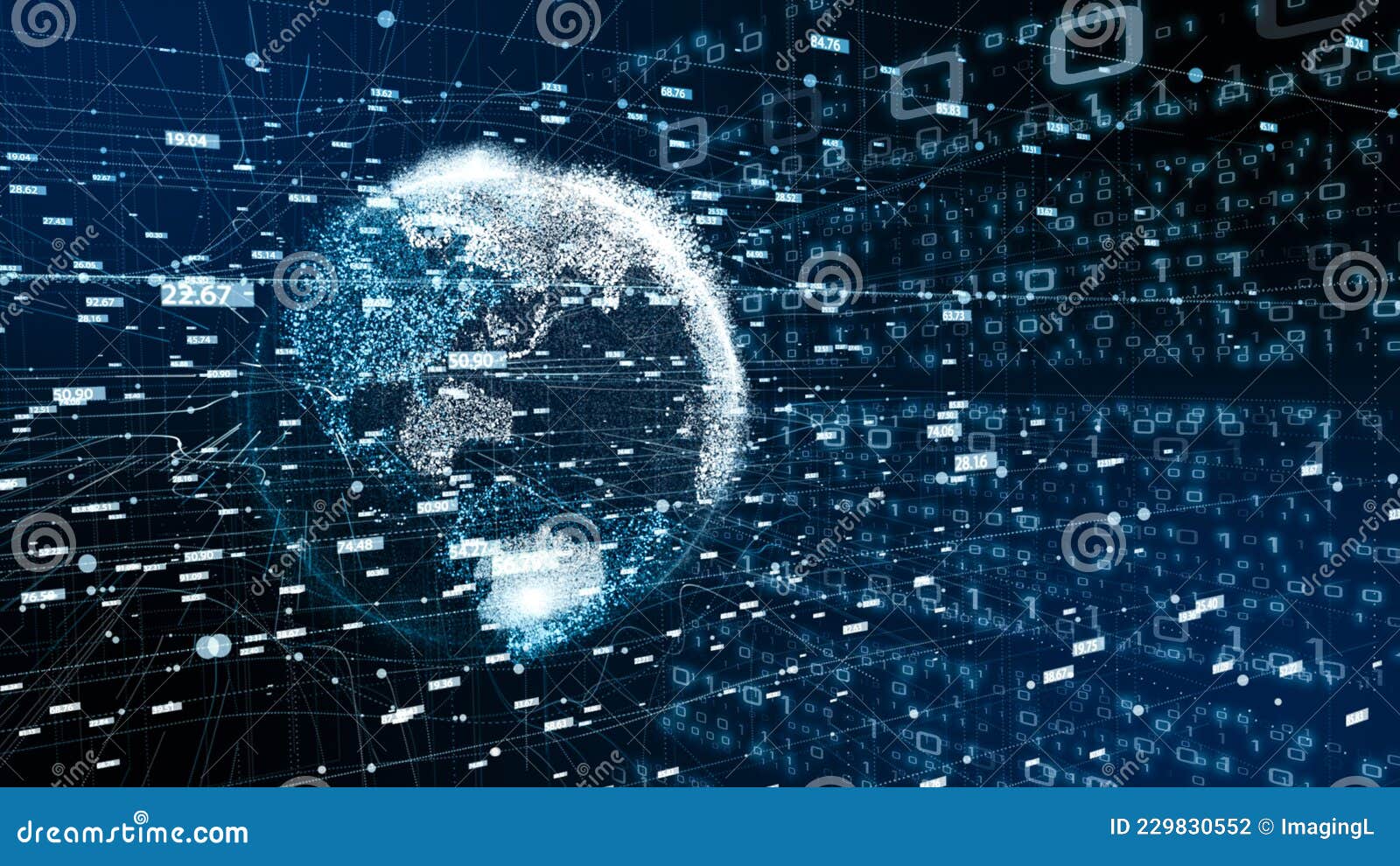 5G and AI Technology, Global Communication Network Concept. 6G Image ...