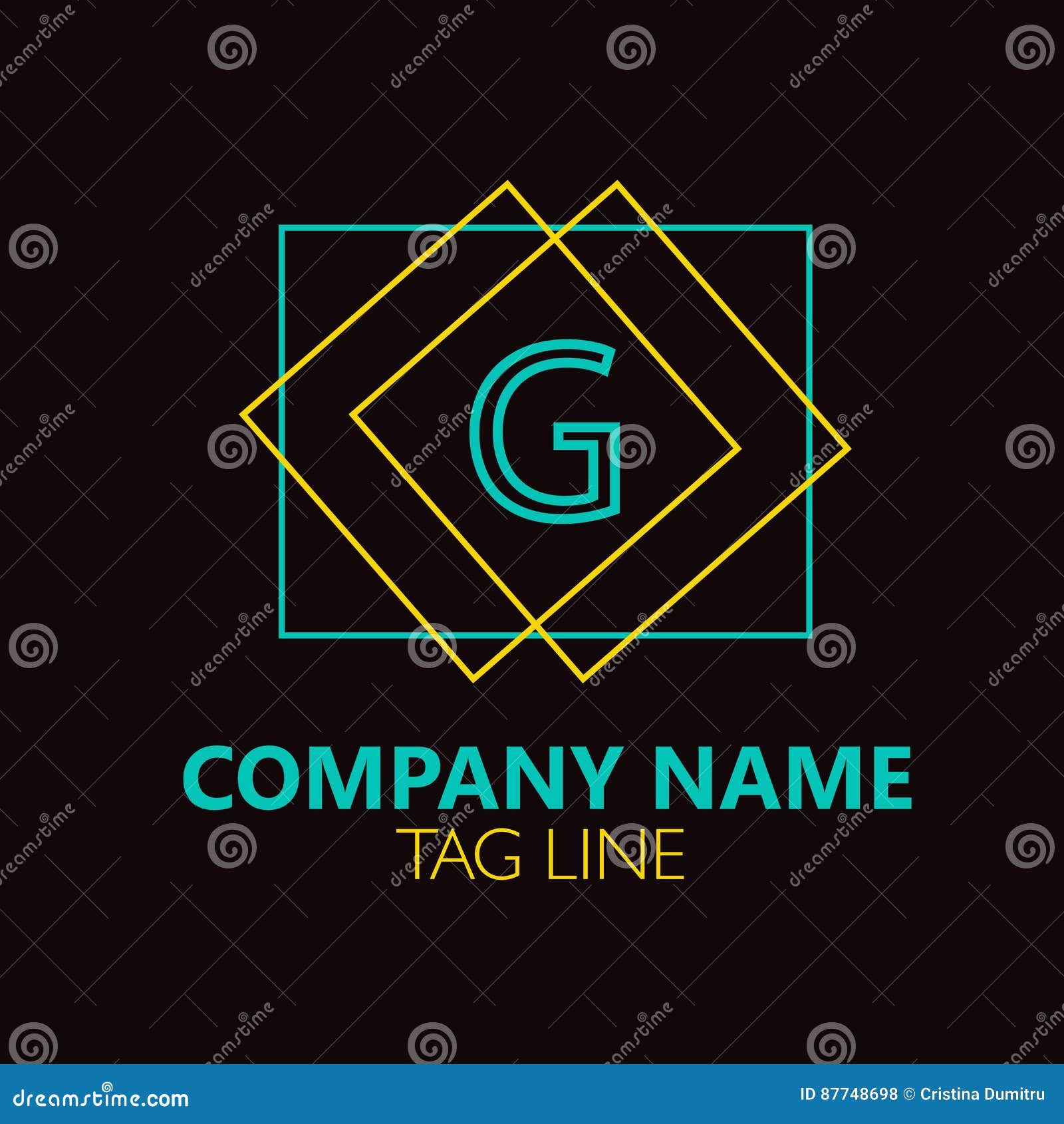 G-bokstav Logo Design vektor illustrationer. Illustration av mall ...