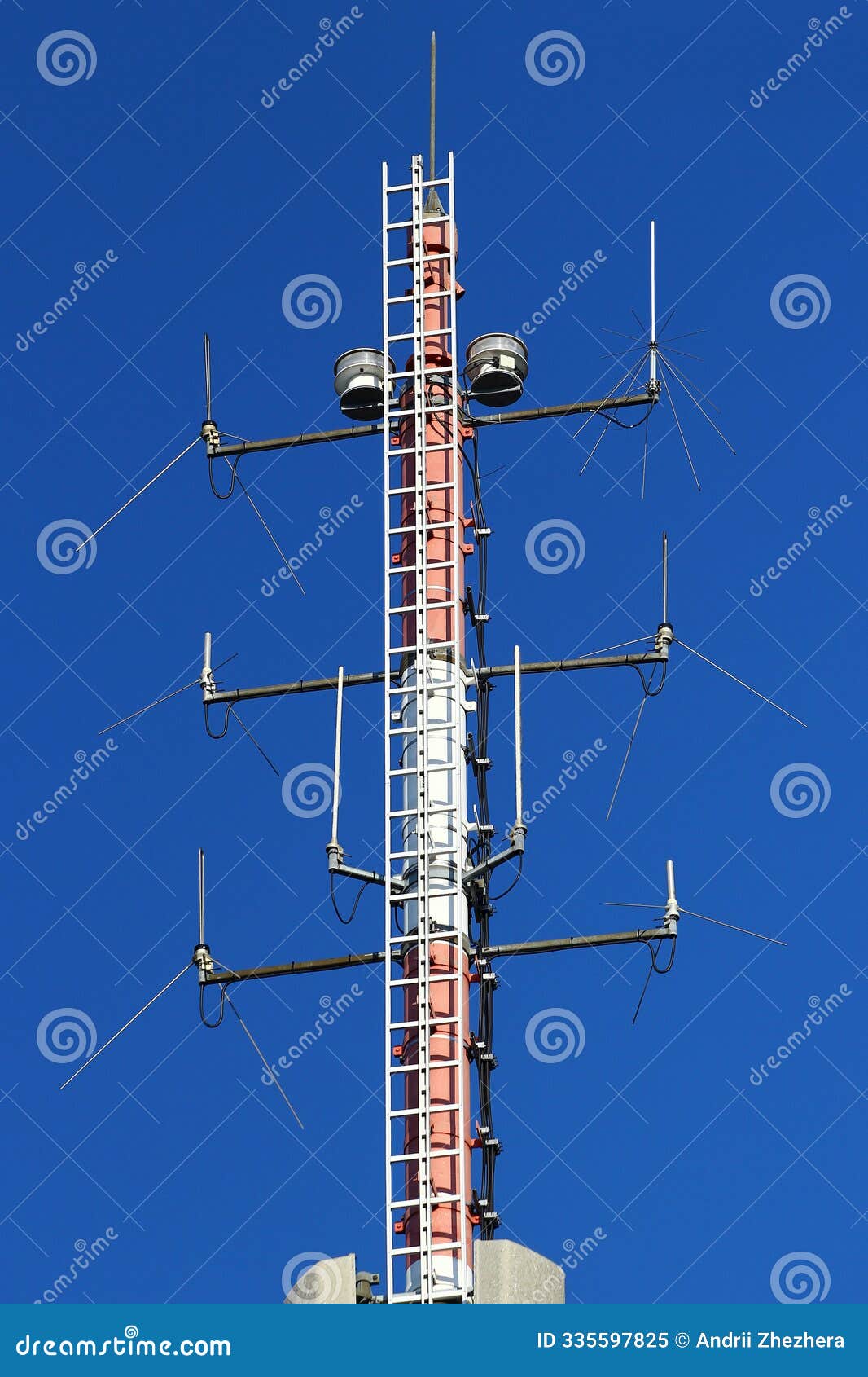 3G, 4G and 5G Cellular Antennas. Base Transceiver Station ...