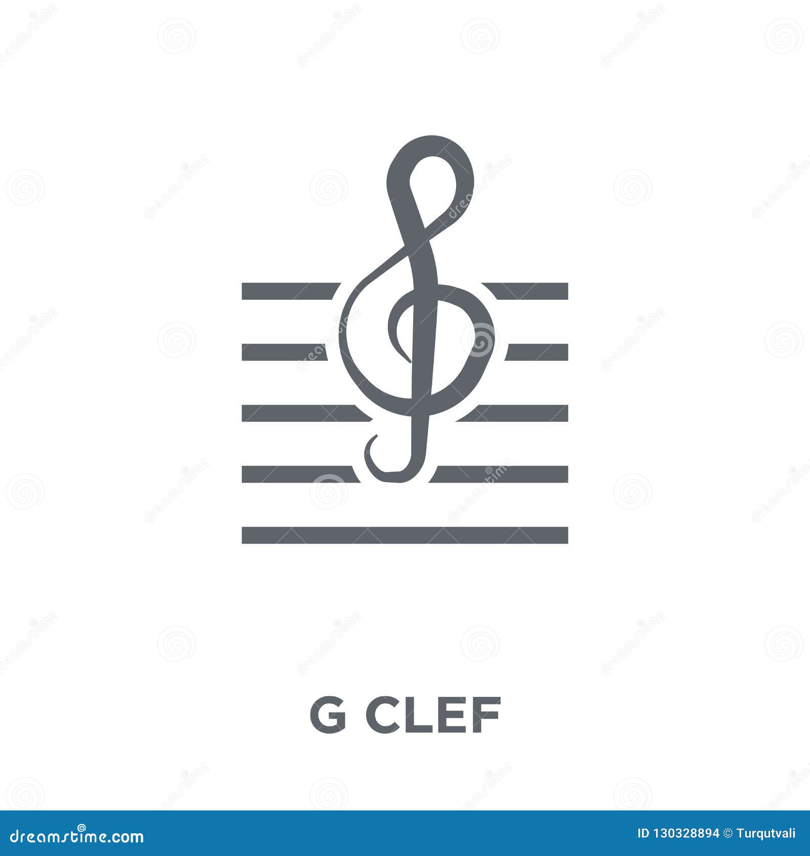 G Clef Icon from Entertainment Collection. Stock Vector - Illustration ...