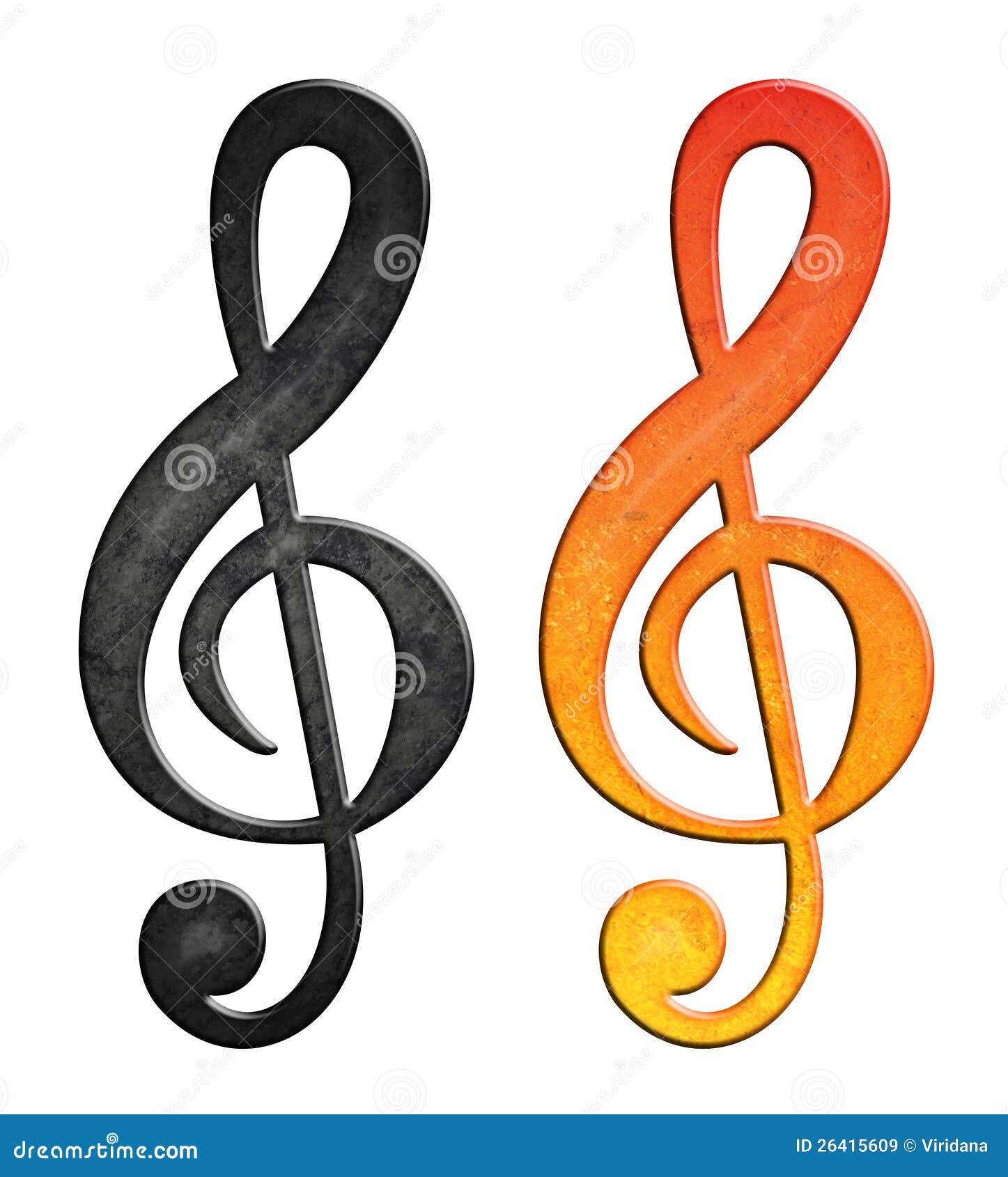 G Clef Isolated on White with Workingpath Stock Illustration ...