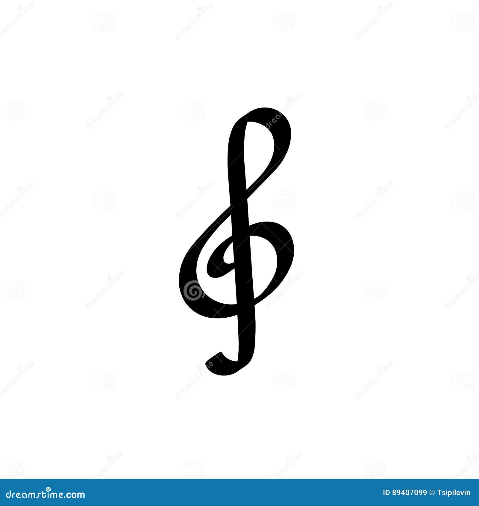 Clef Symbol On A Notation Chart Stock Photography | CartoonDealer.com ...
