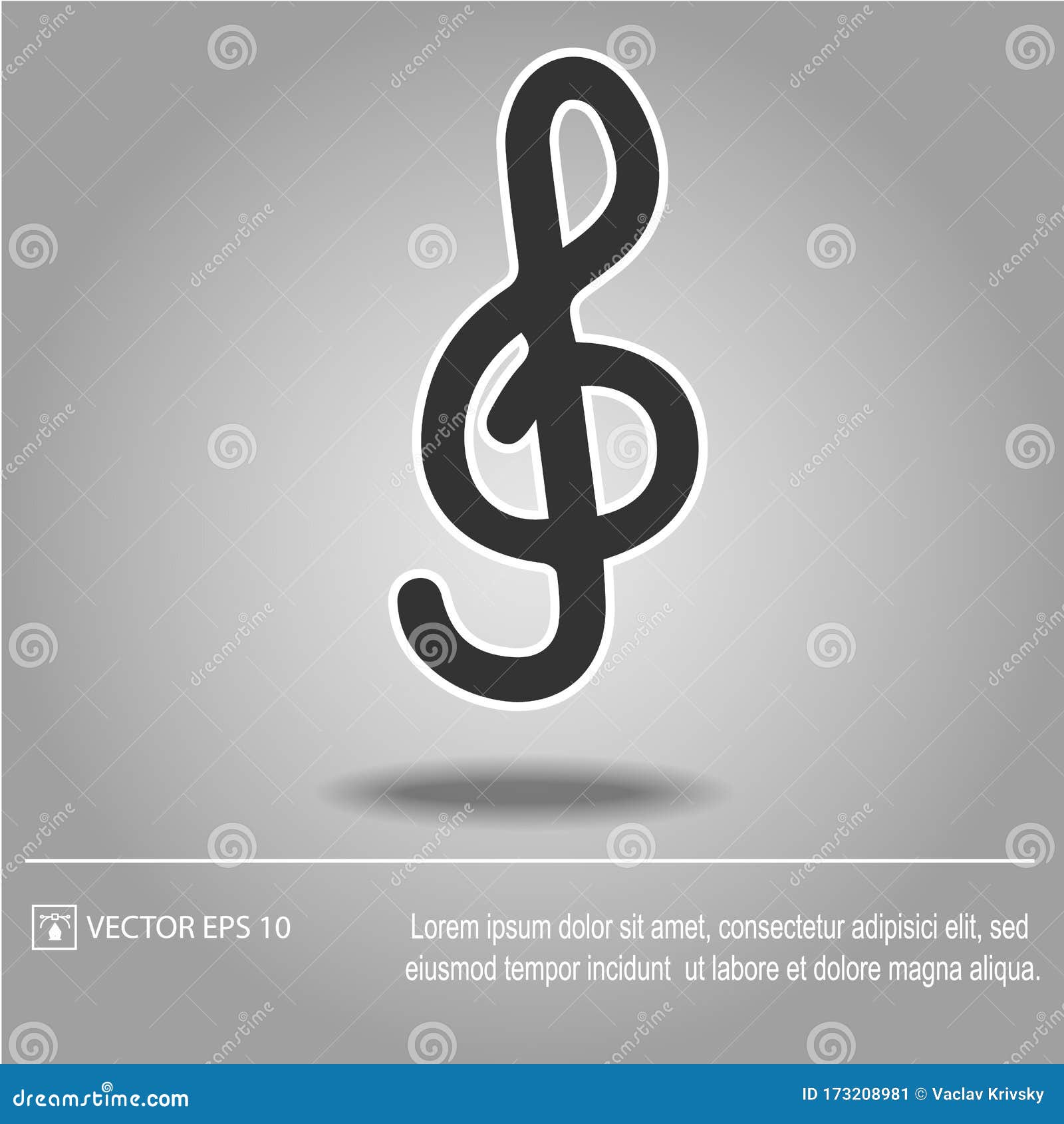 G clef vector icon eps 10 stock vector. Illustration of icon - 173208981