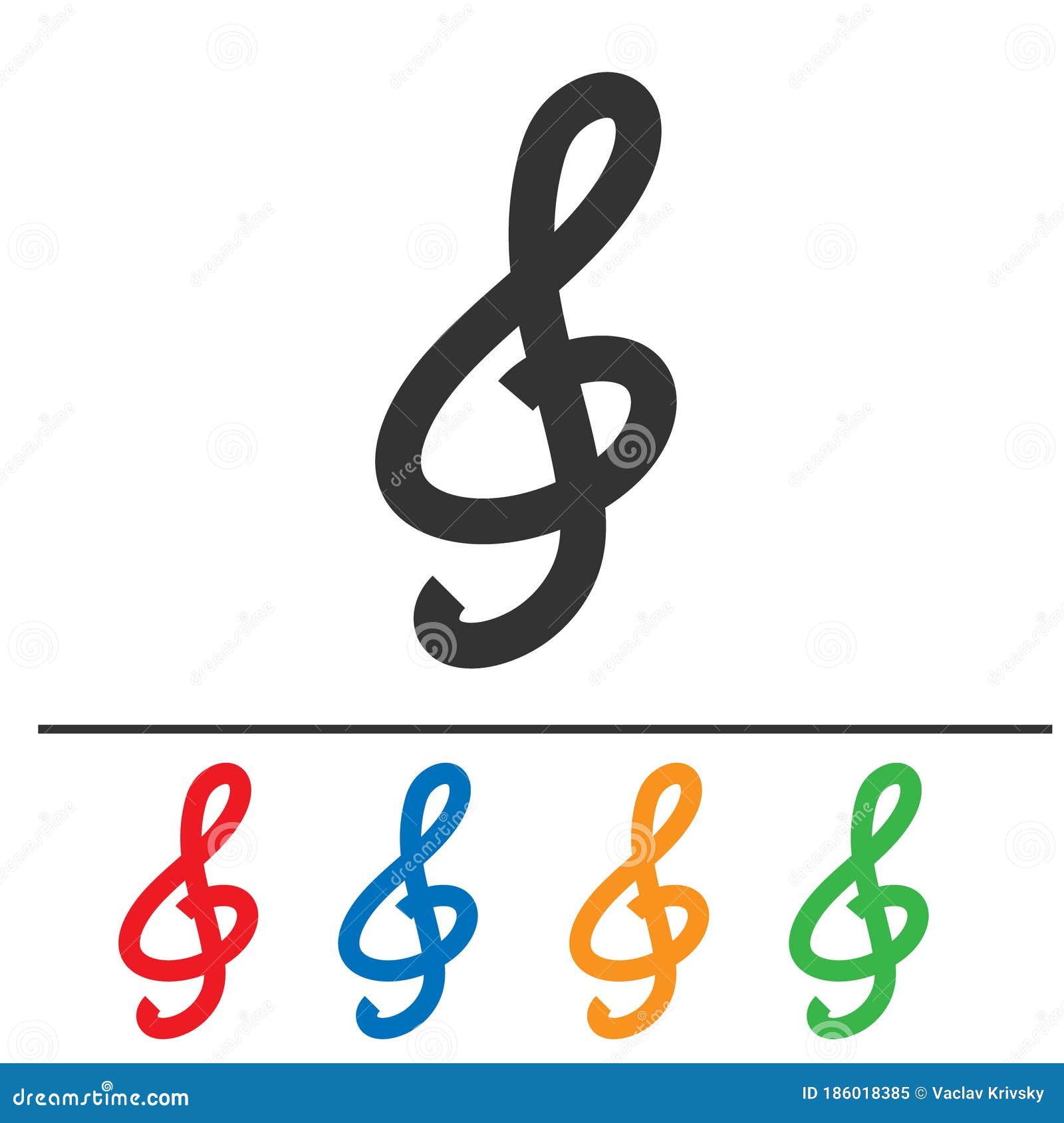 G Clef Vector Icon Eps 10. Music Key Symbol Stock Vector - Illustration ...