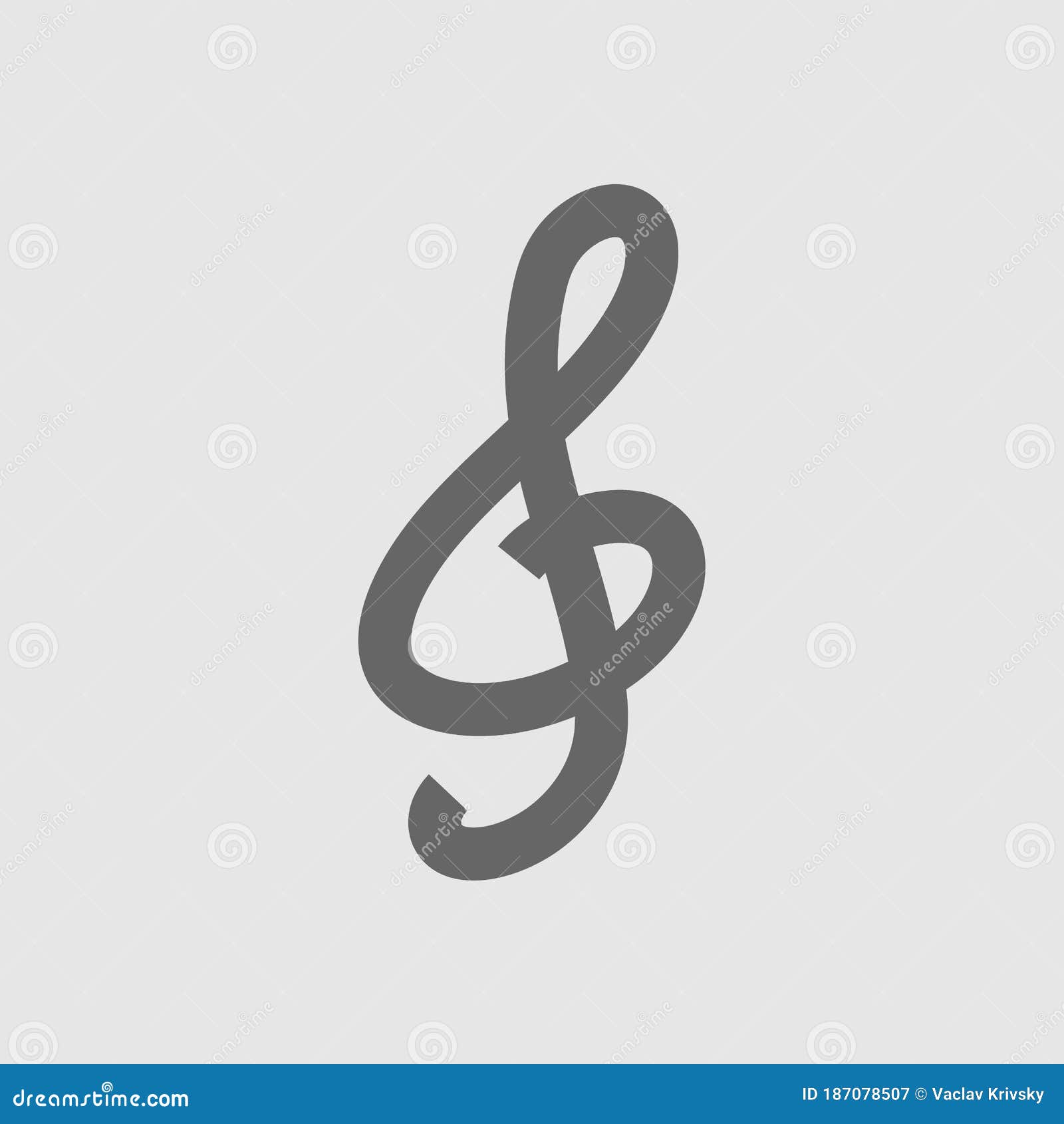 G Clef Vector Icon. Music Sign Simple Isolated Illustration Stock ...