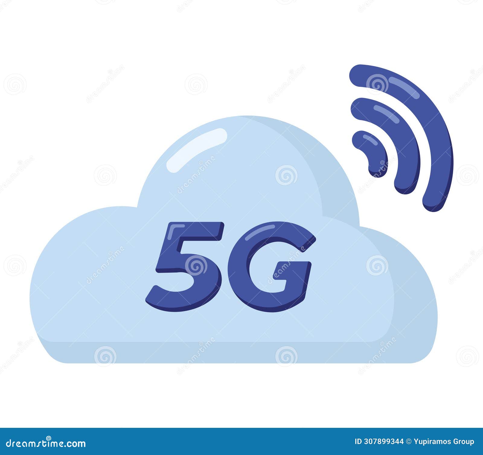 5G cloud storage stock vector. Illustration of technology - 307899344