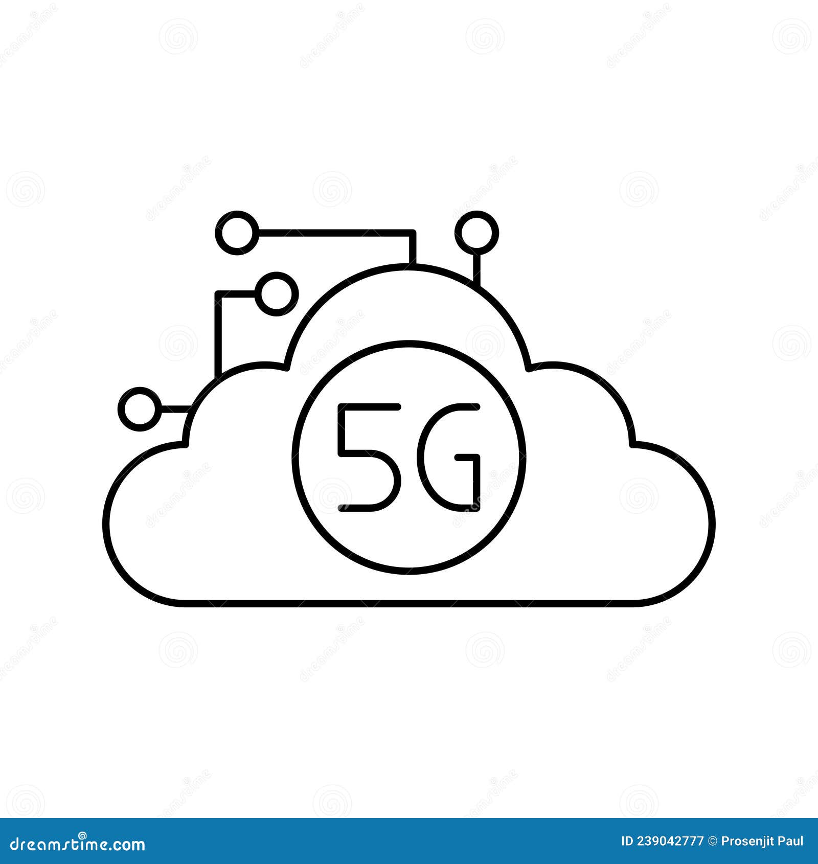 5G cloud technology icon stock vector. Illustration of world - 239042777