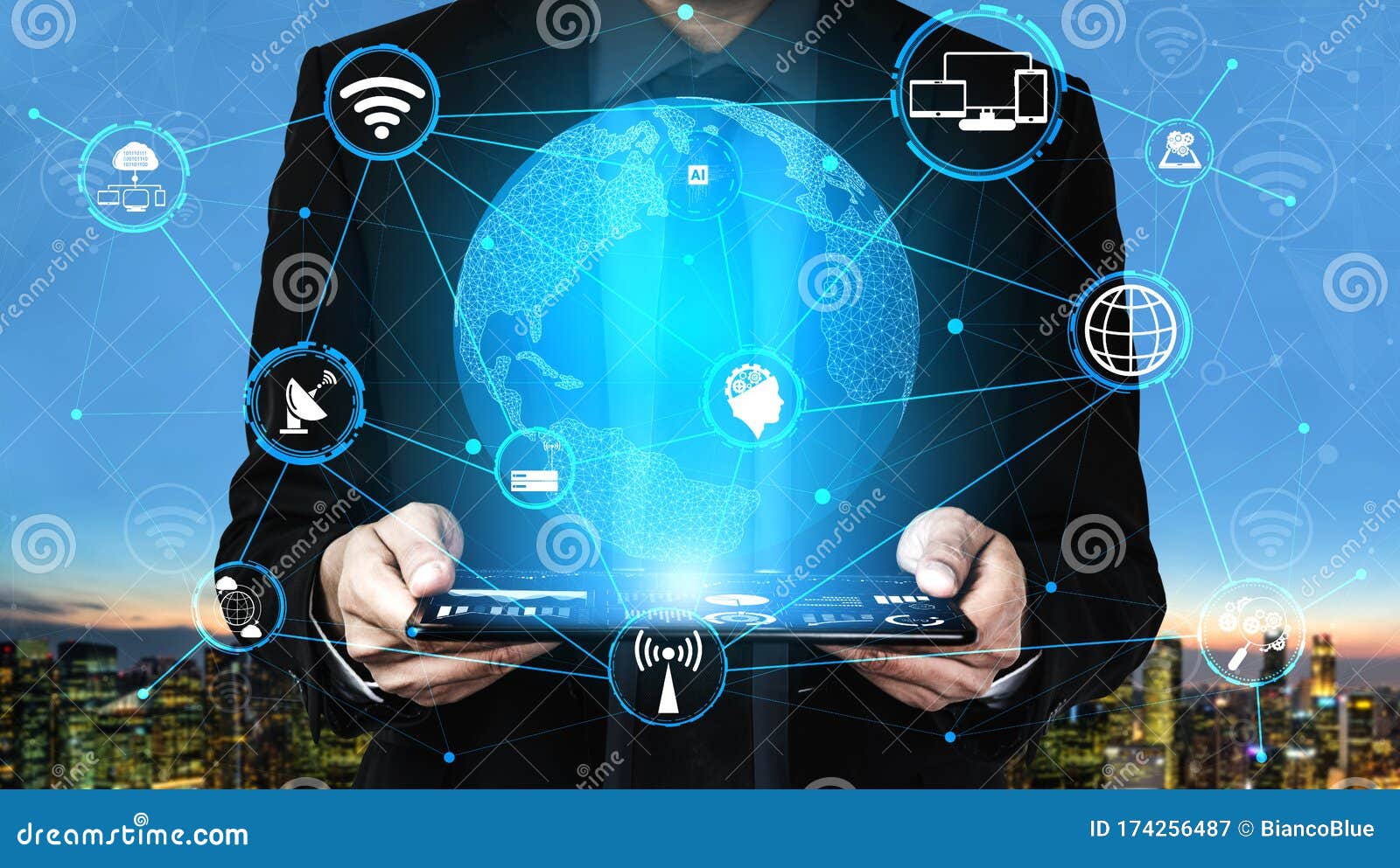 5G Communication Technology of Internet Network Stock Image - Image of ...