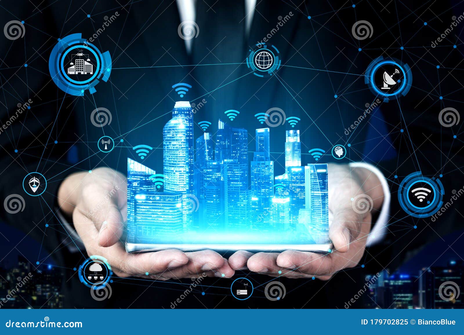 5G Communication Technology of Internet Network Stock Image - Image of ...