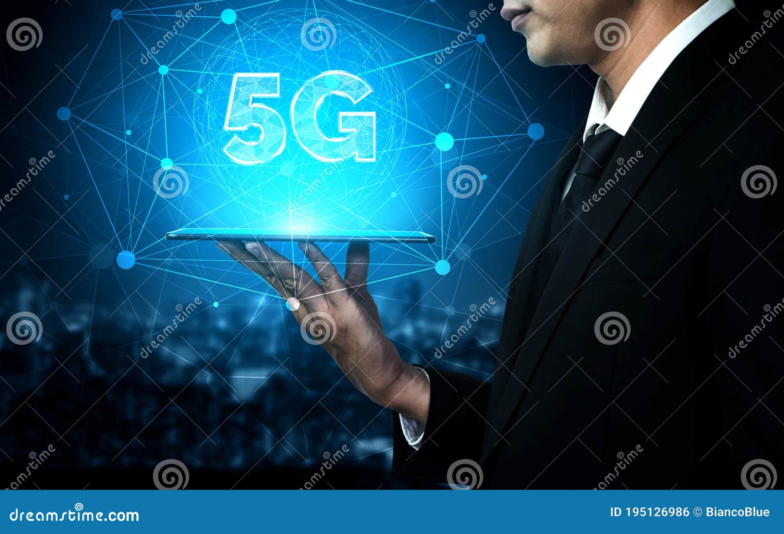 5G Communication Technology of Internet Network Stock Illustration ...