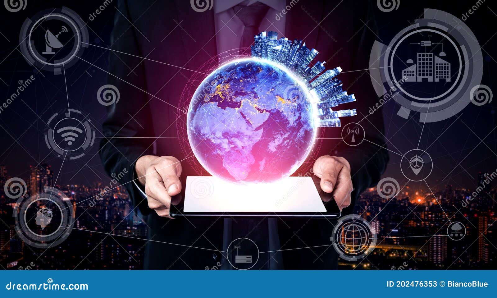 5G Communication Technology of Internet Network Stock Image - Image of ...