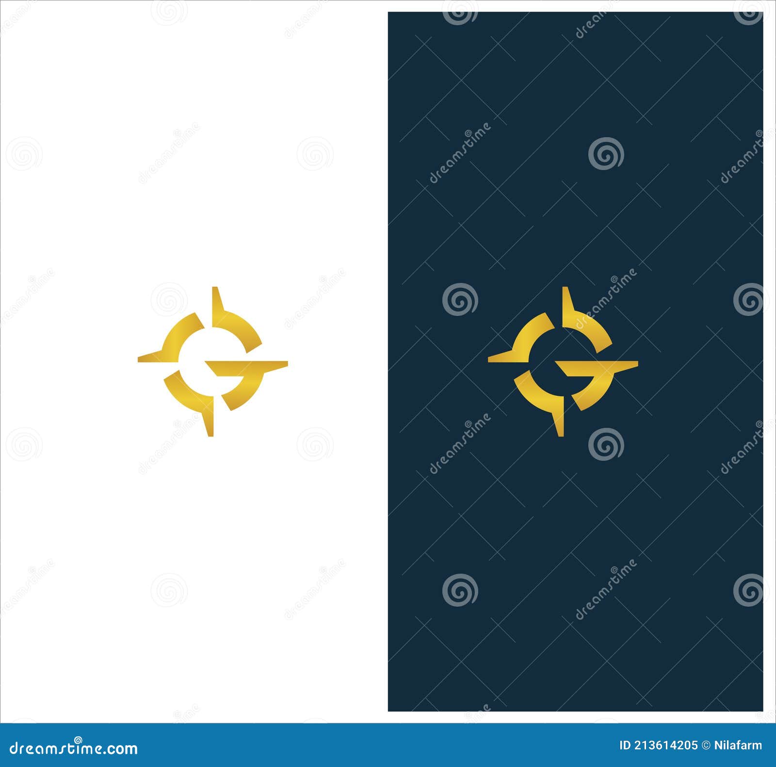 Golden G Compass Logo Icon Brand Design [vector] Stock Vector ...