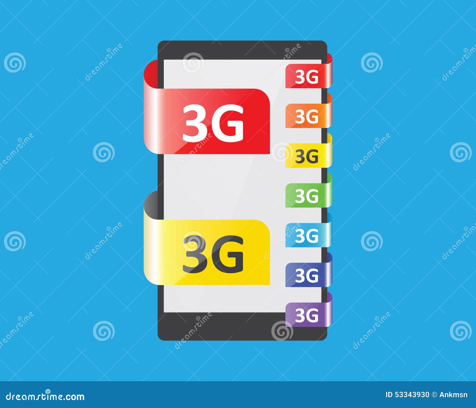 3G Connection Colors Feature Stock Vector - Illustration of data ...