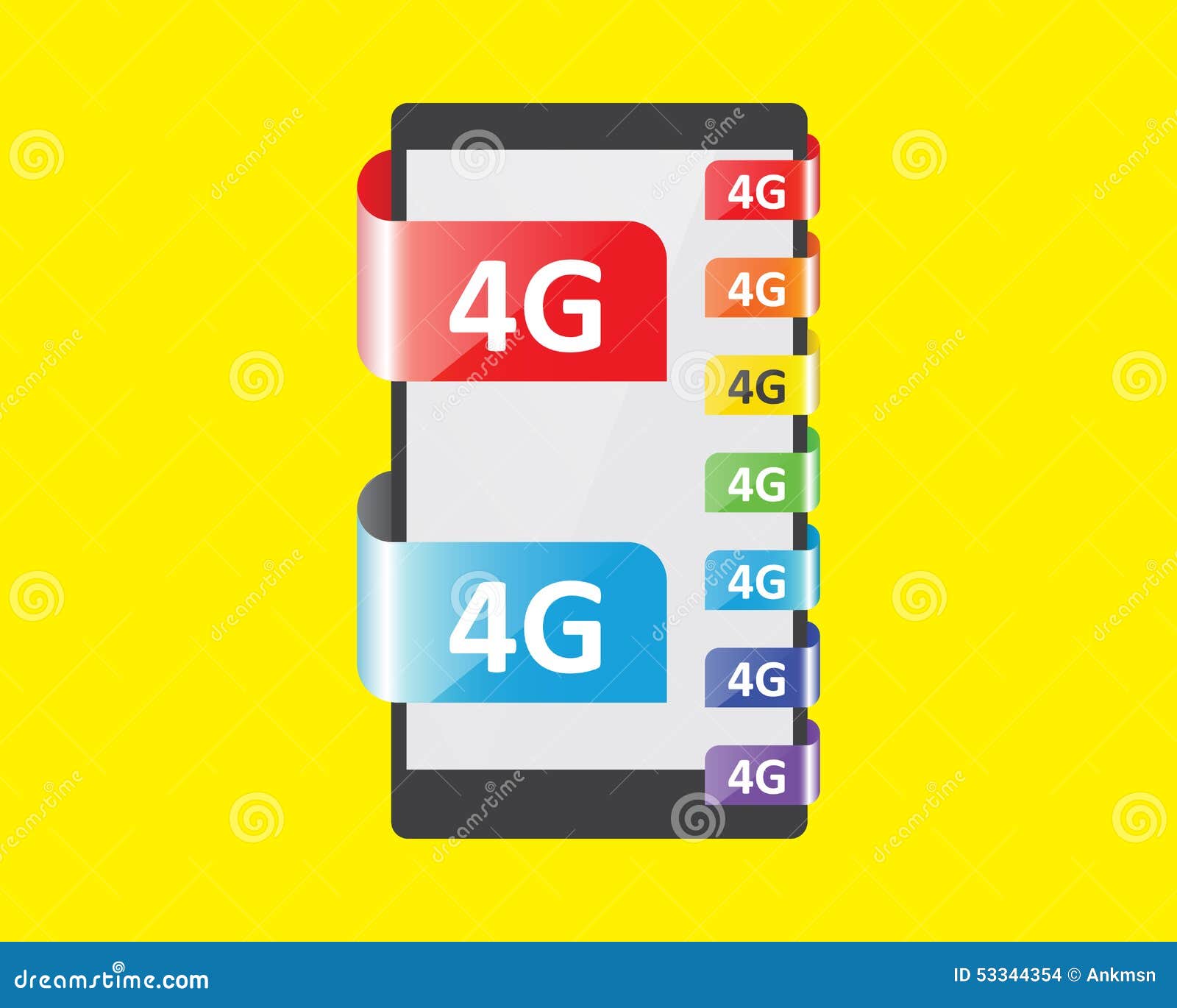 4G Connection Colors Feature Stock Vector - Illustration of concepts ...