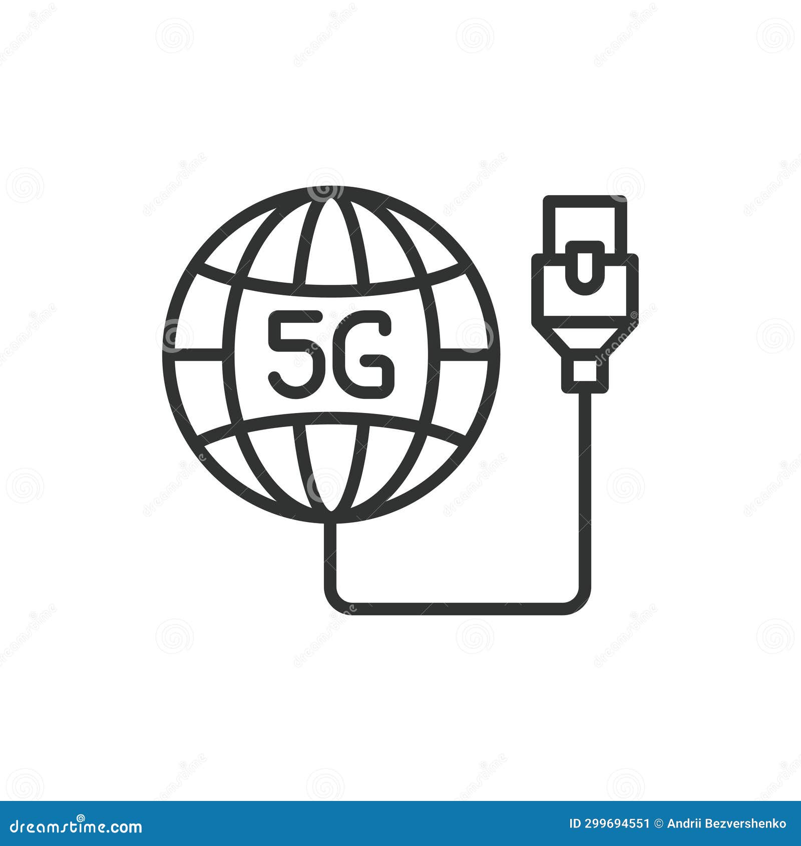 5G Connection Icon Line Design. 5G, USB, Adapter, Icon, Mobile ...