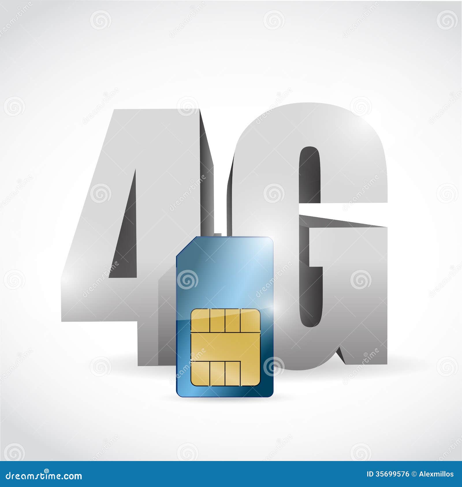 4G Connection and Sim Card Illustration Design Stock Illustration ...