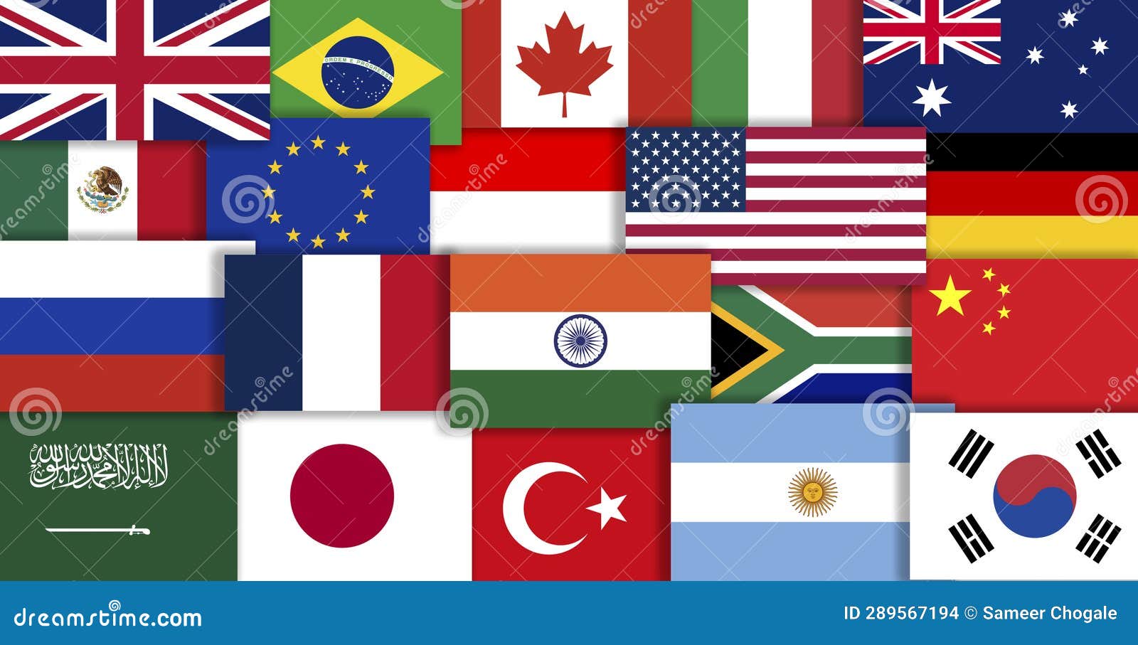 G20 Countries Flags Collage . G20 Countries Flags Illustration Stock ...