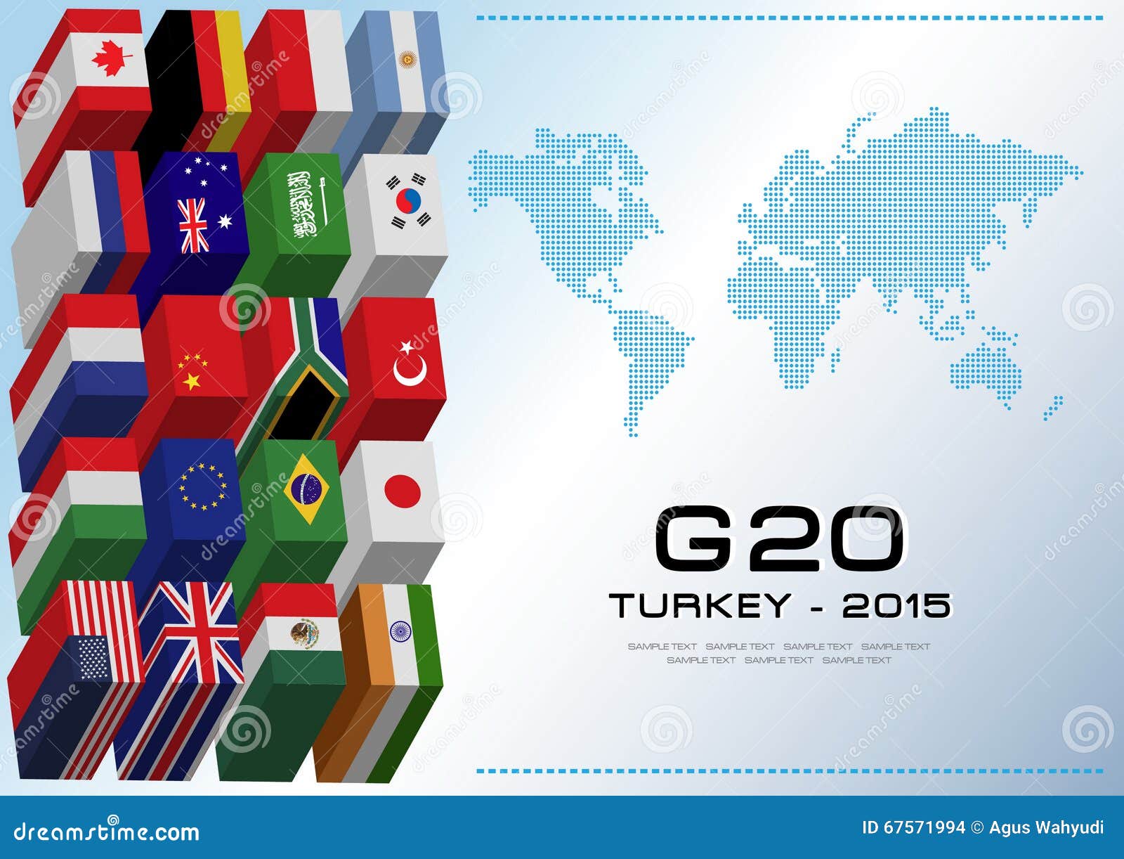 G20 Countries Flags or Flags of the World Element Design Stock ...