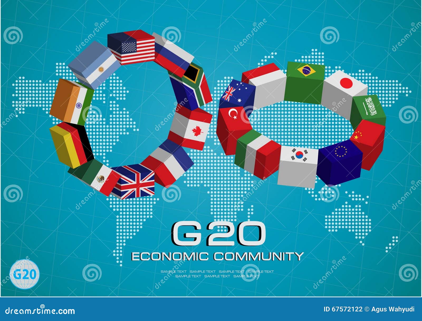 G20 Countries Flags or Flags of the World Element Design Stock ...