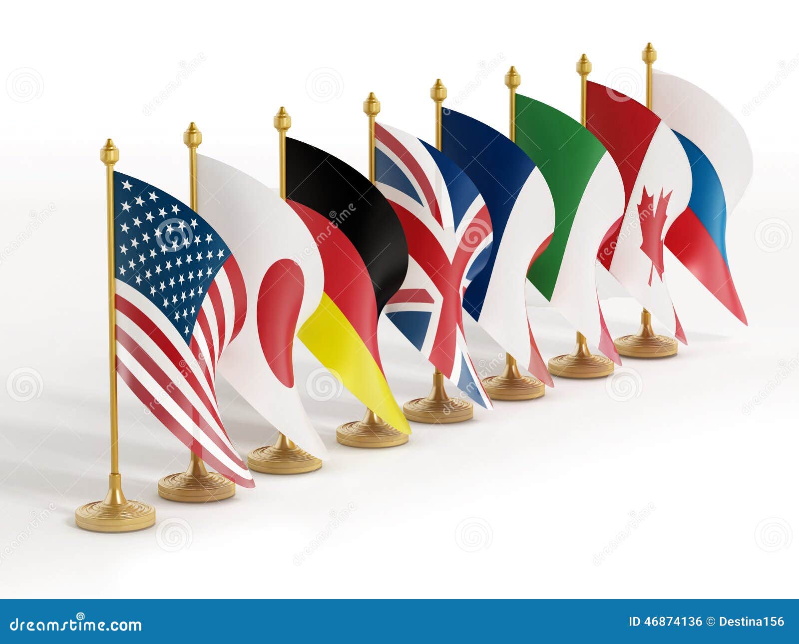 G8 country flags stock photo. Image of japan, united - 46874136