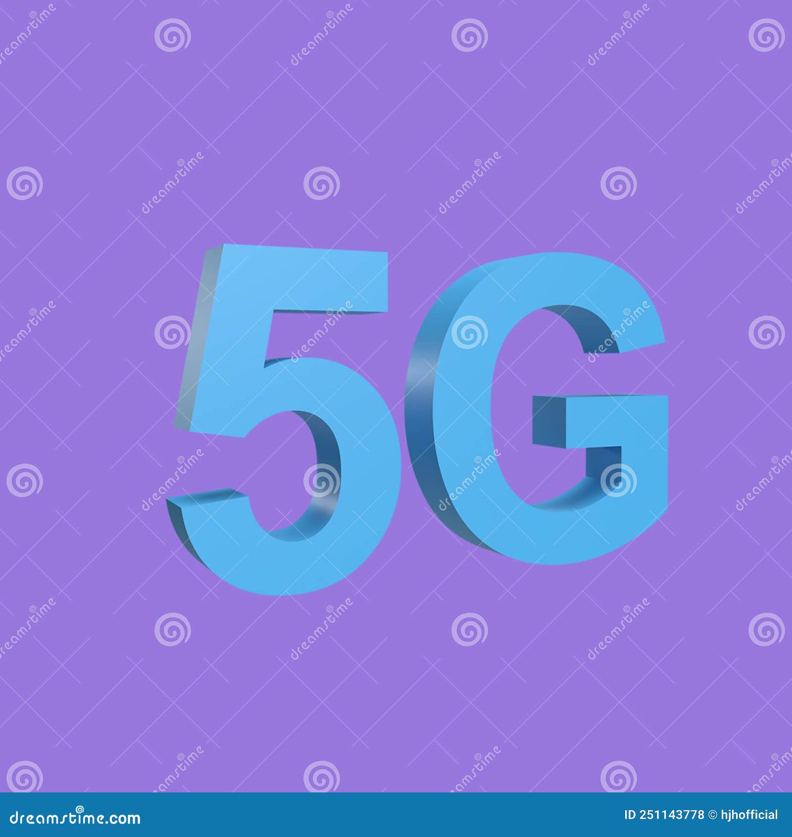 5G 3d Icon Model Cartoon Style Concept. Render Illustration Stock ...