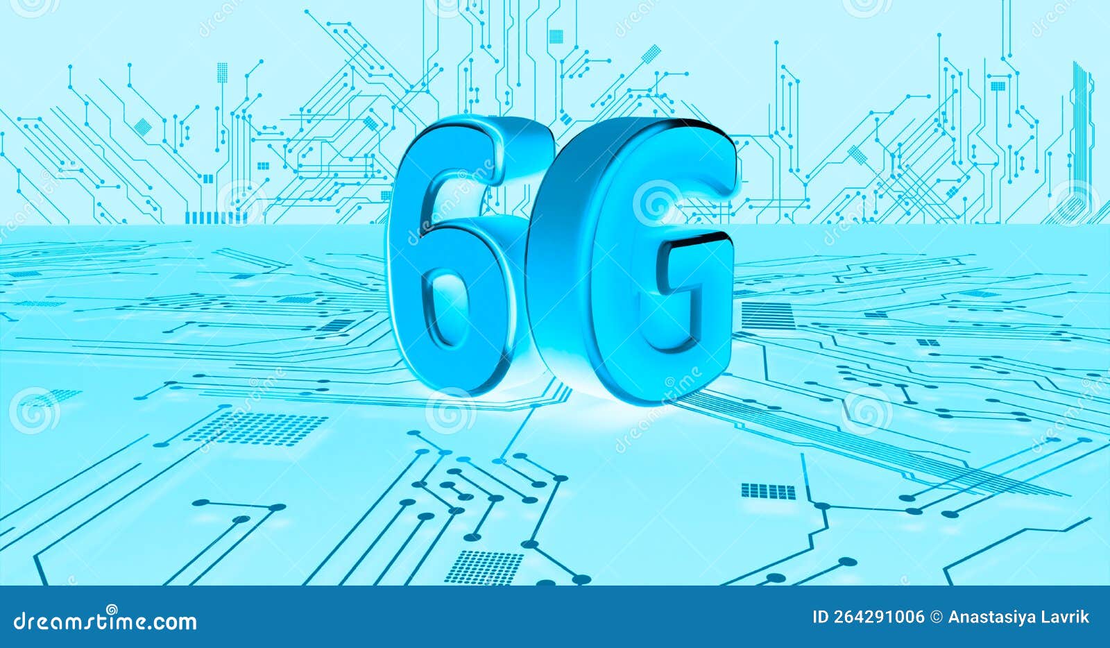 6G 3d Rendering Wireless Network and Big Data Concept on White ...