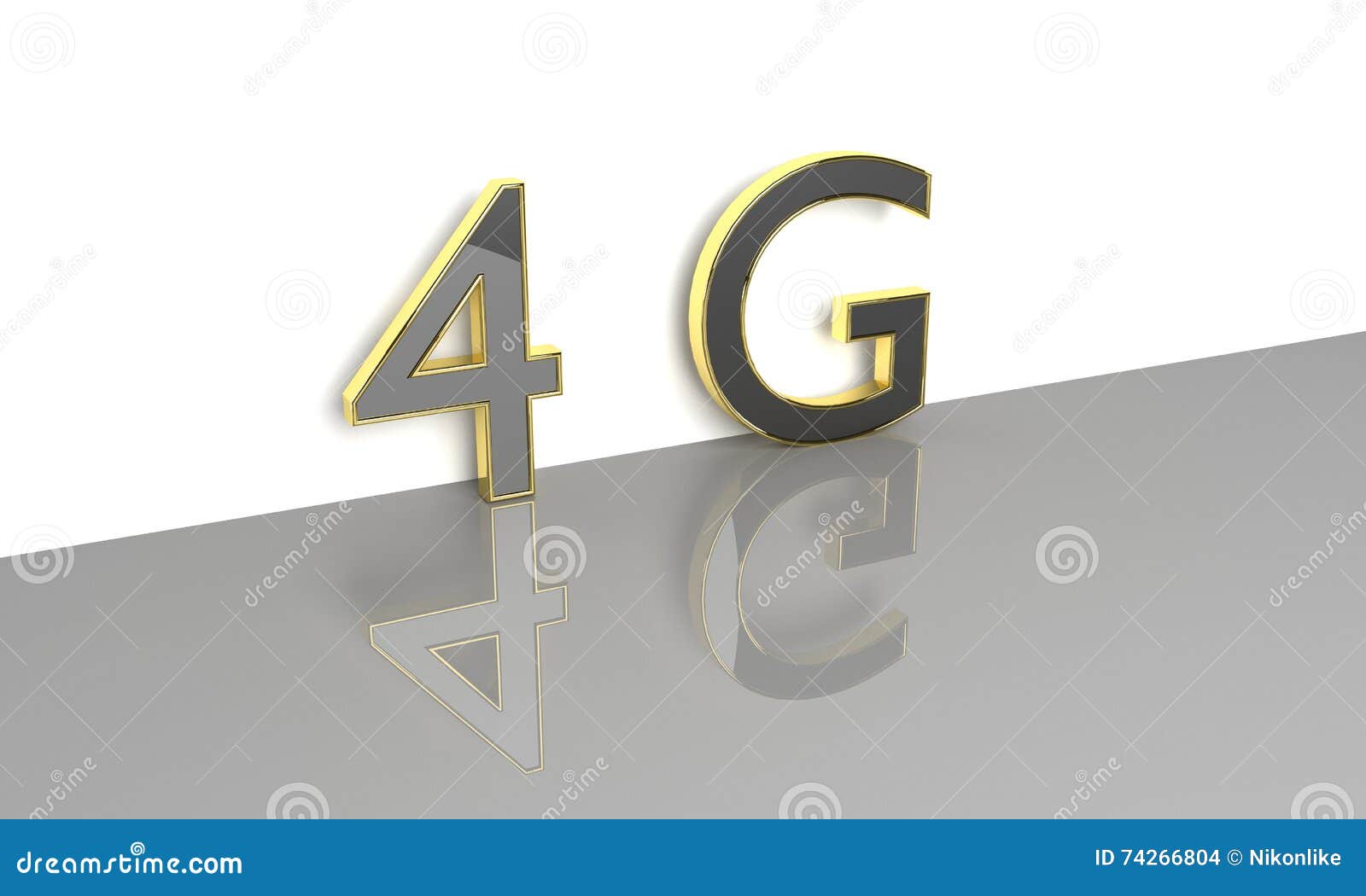4G 3d text. stock illustration. Illustration of symbol - 74266804