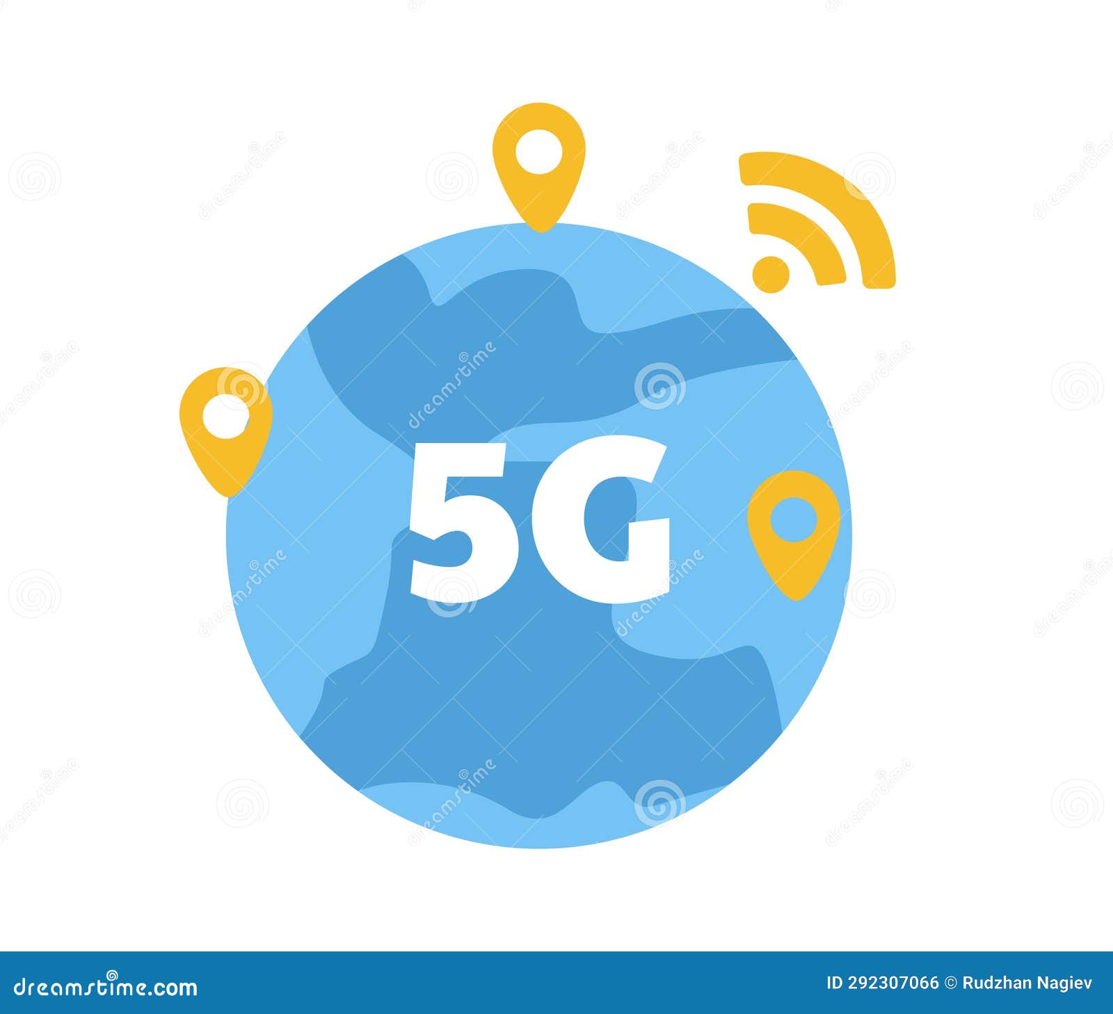 5G Device Planet Vector Concept Stock Illustration - Illustration of ...