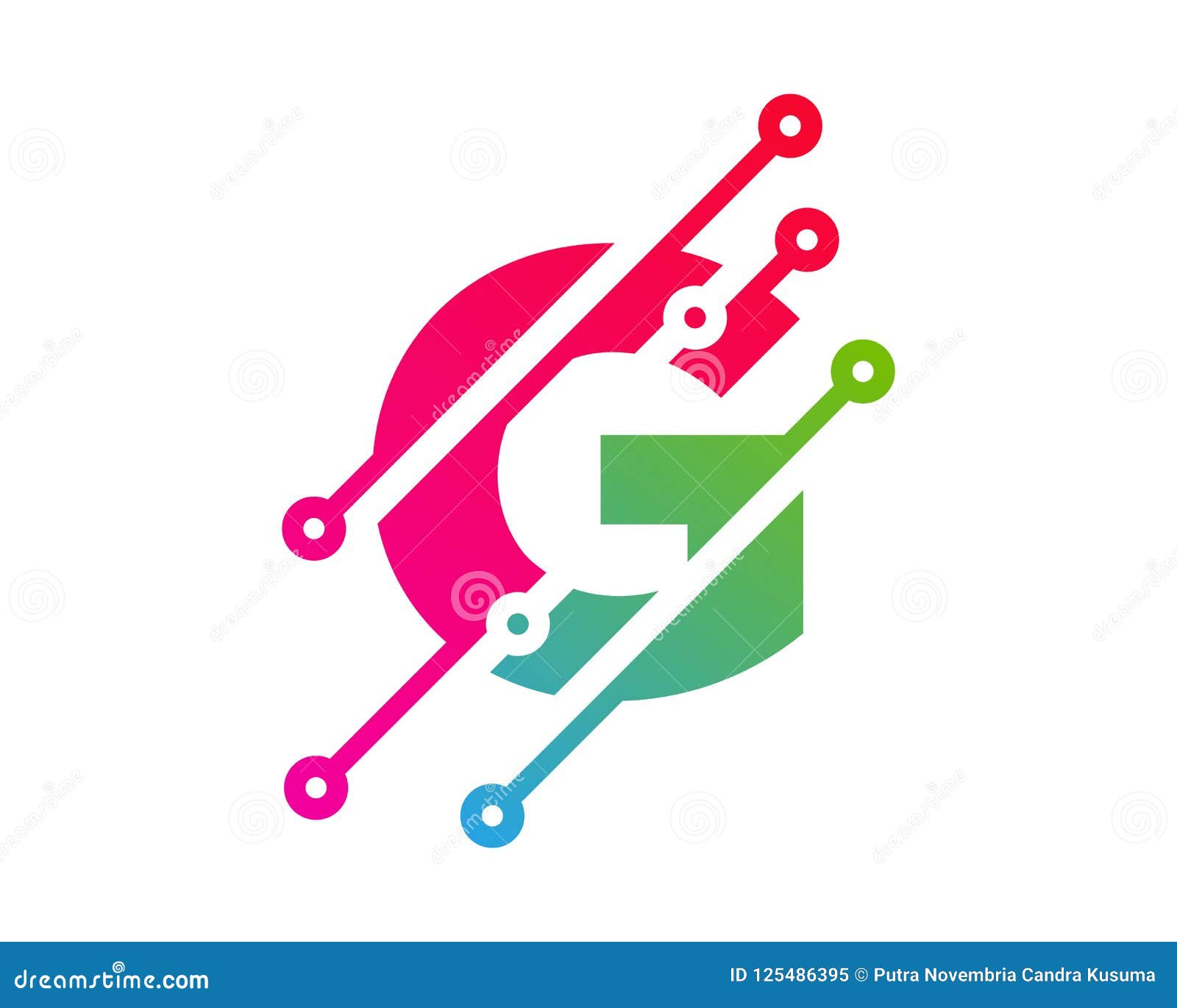 G Digital Letter Technology Logo Icon Design Stock Vector ...