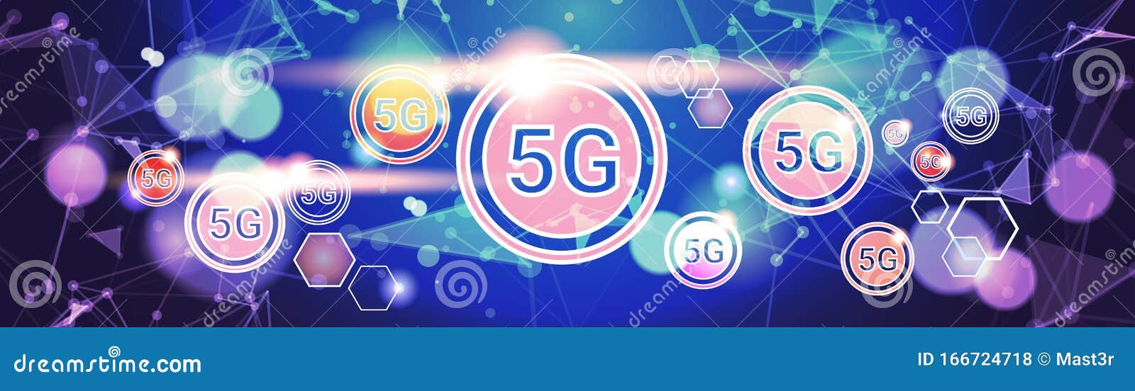 5G Digital Wireless Systems Connection Global Network Concept Fifth Innovative Generation of ...